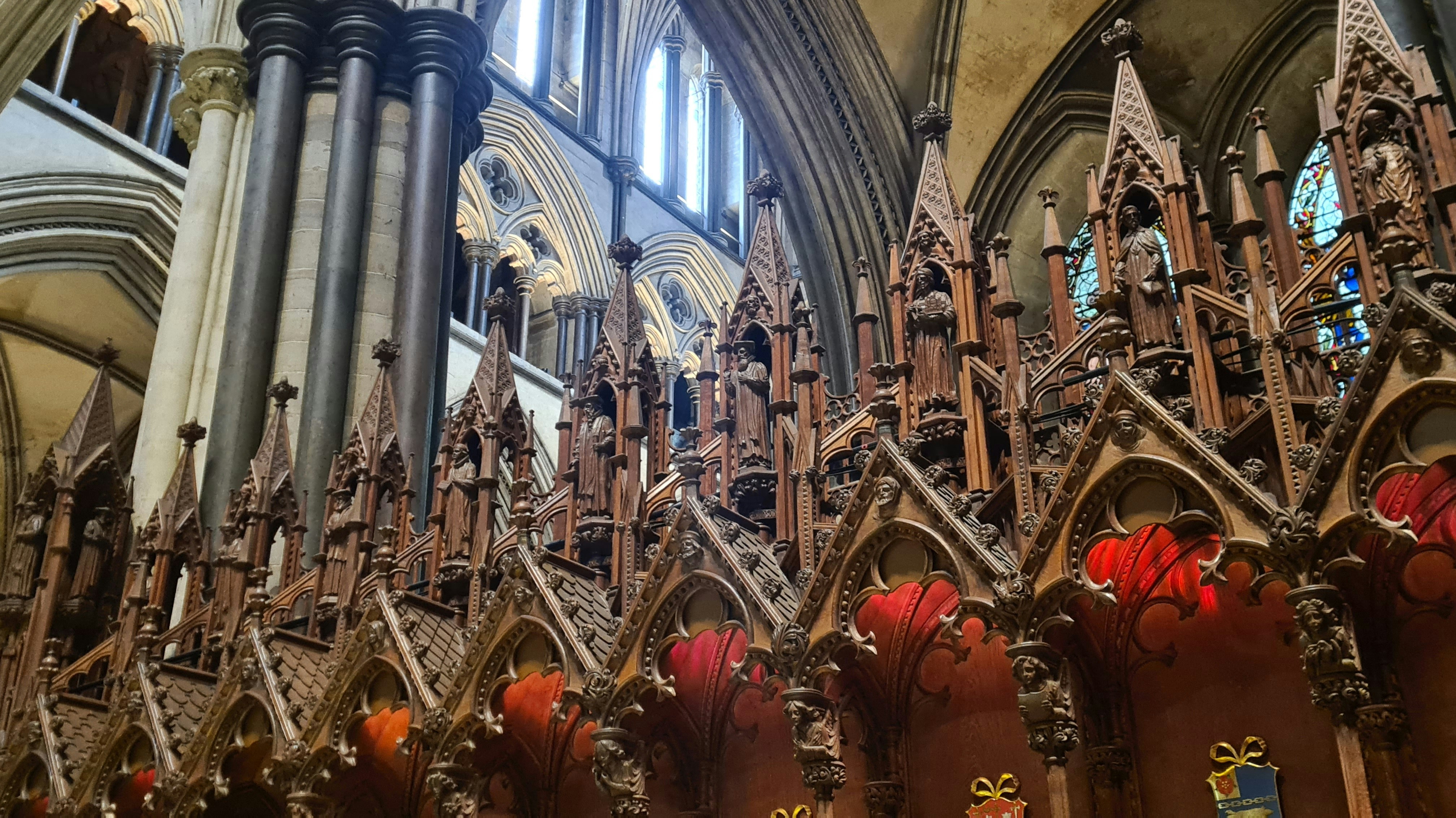 Gothic Choir & Archway Panorama bathed in warm light