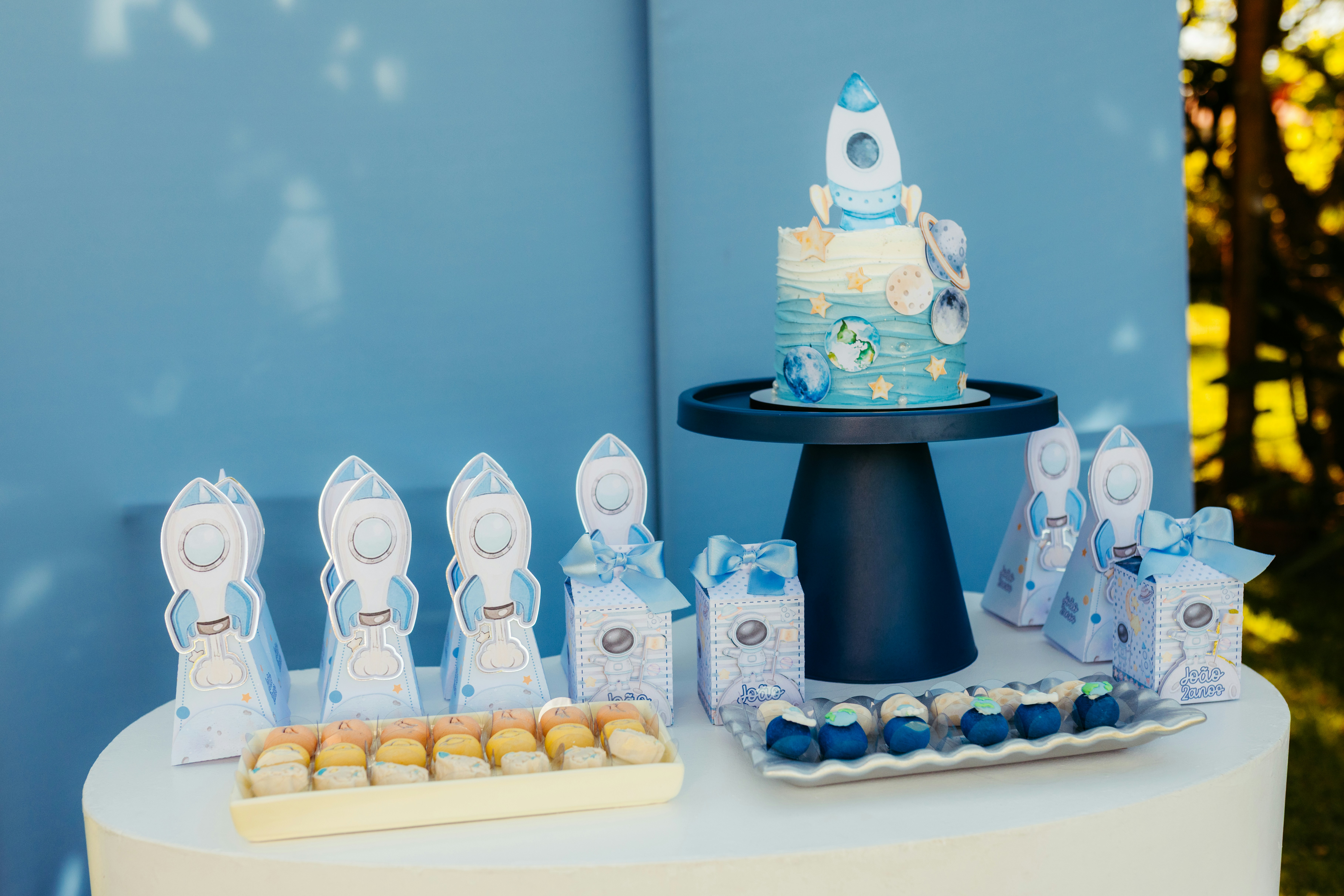 Rocket Birthday: A Space-Themed Sweet Table Centered on a Tiered Cake