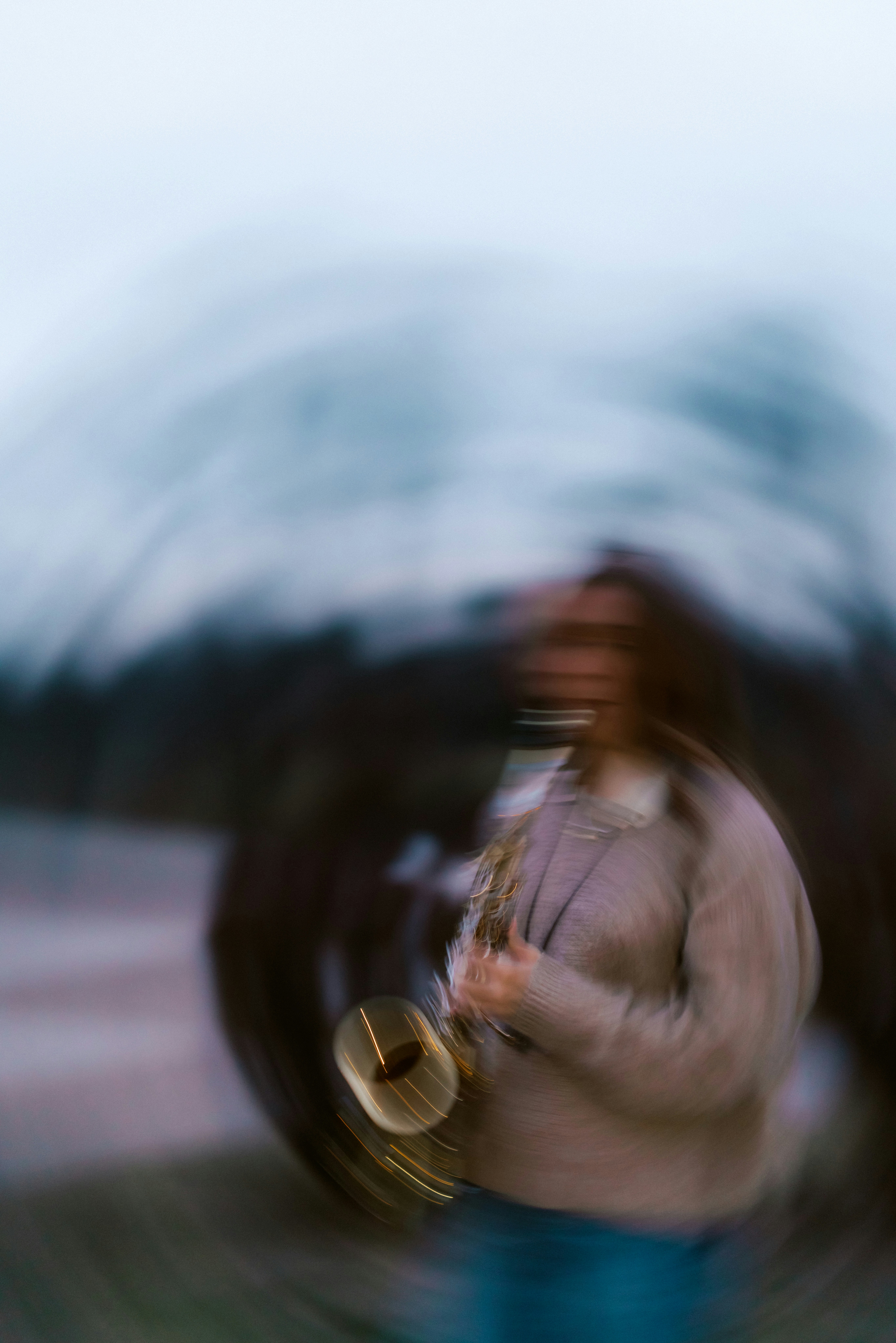 Saxophone in a Swirl: Motion Blur on a Dimly Lit Field