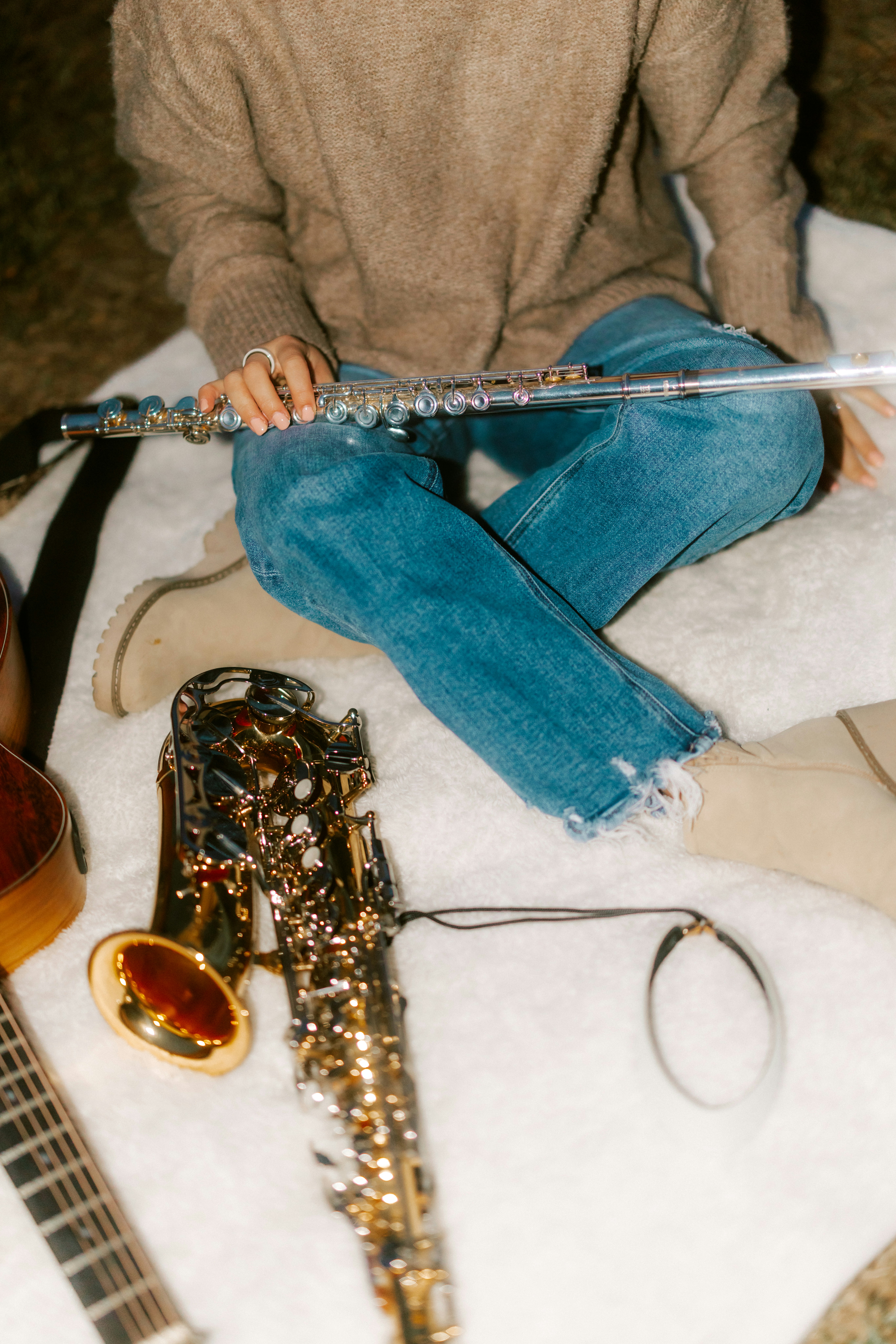Saxophone Dreams on Cozy Snow
