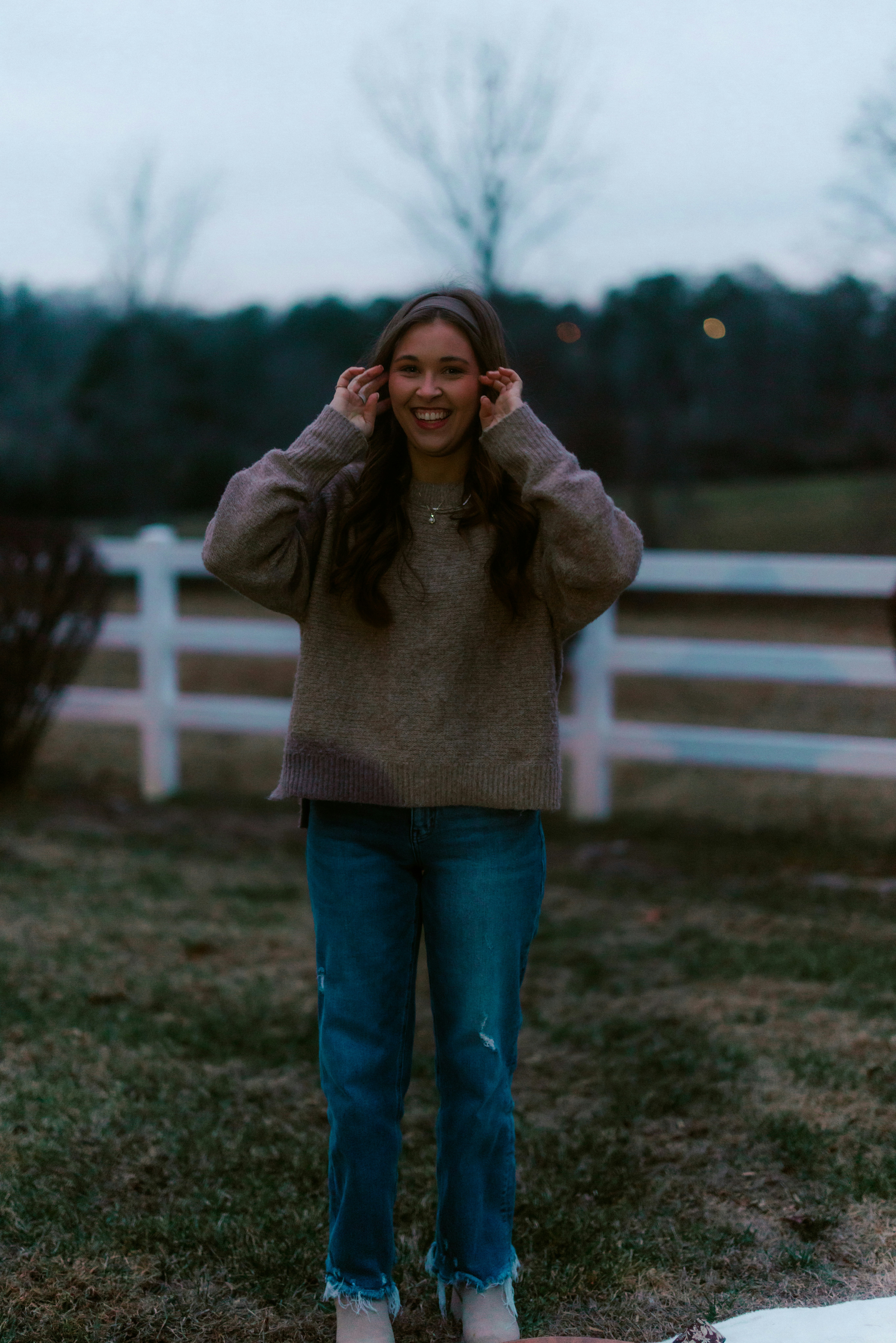 Cozy Autumn Muse in Soft Evening Light