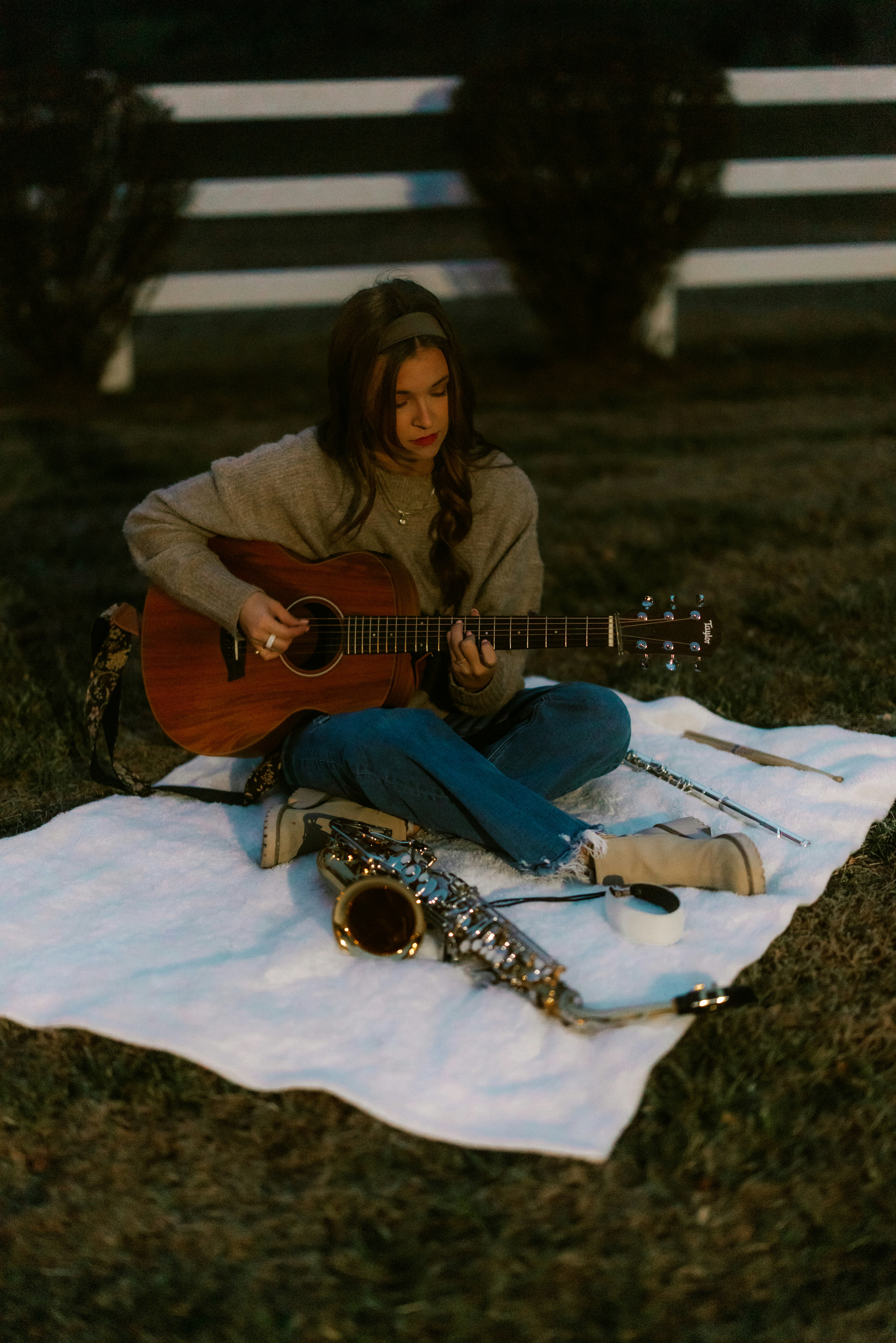 Midnight Serenade: A Moment of Guitar and Quiet Focus