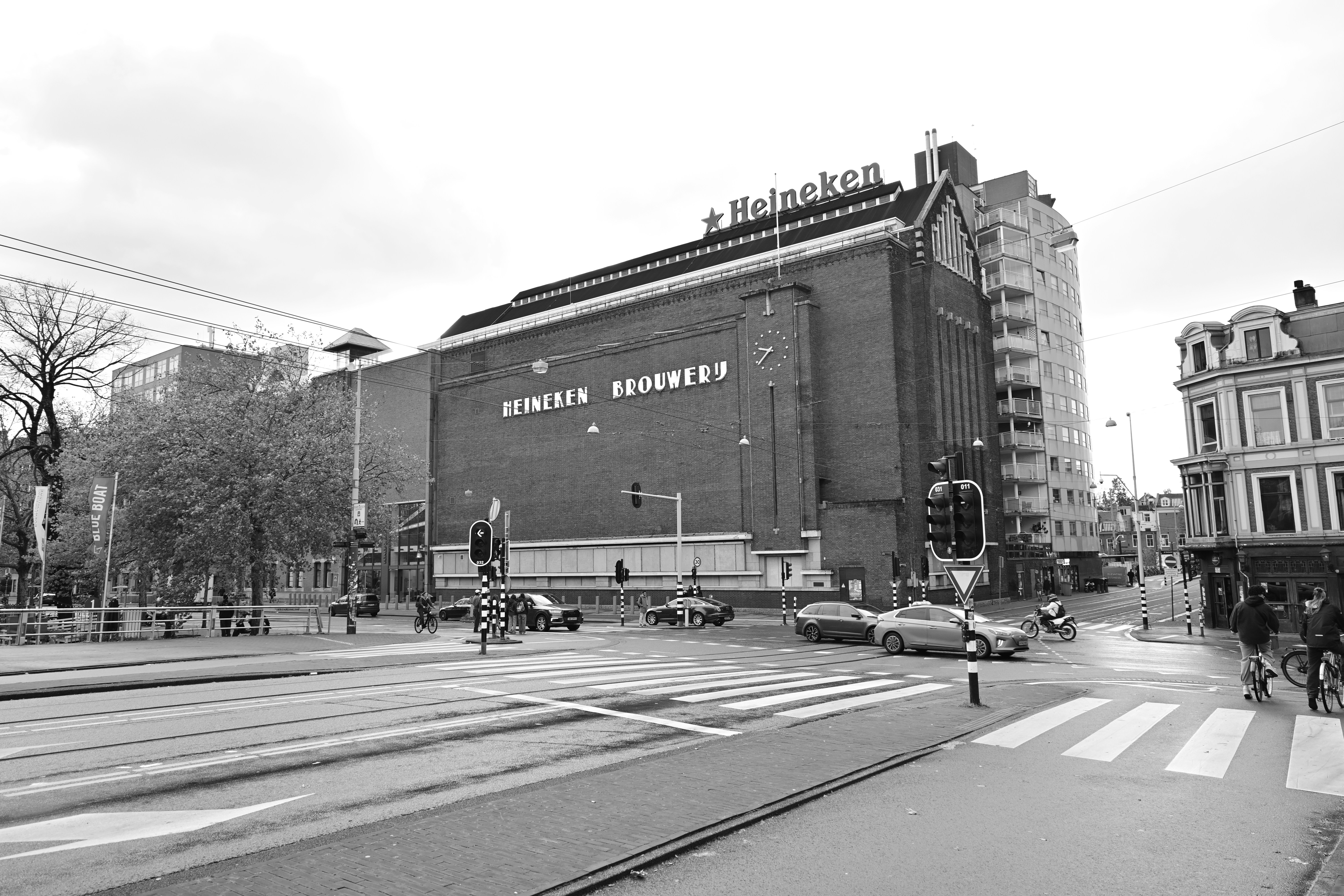 Urban Crossing Under Heineken Sign
