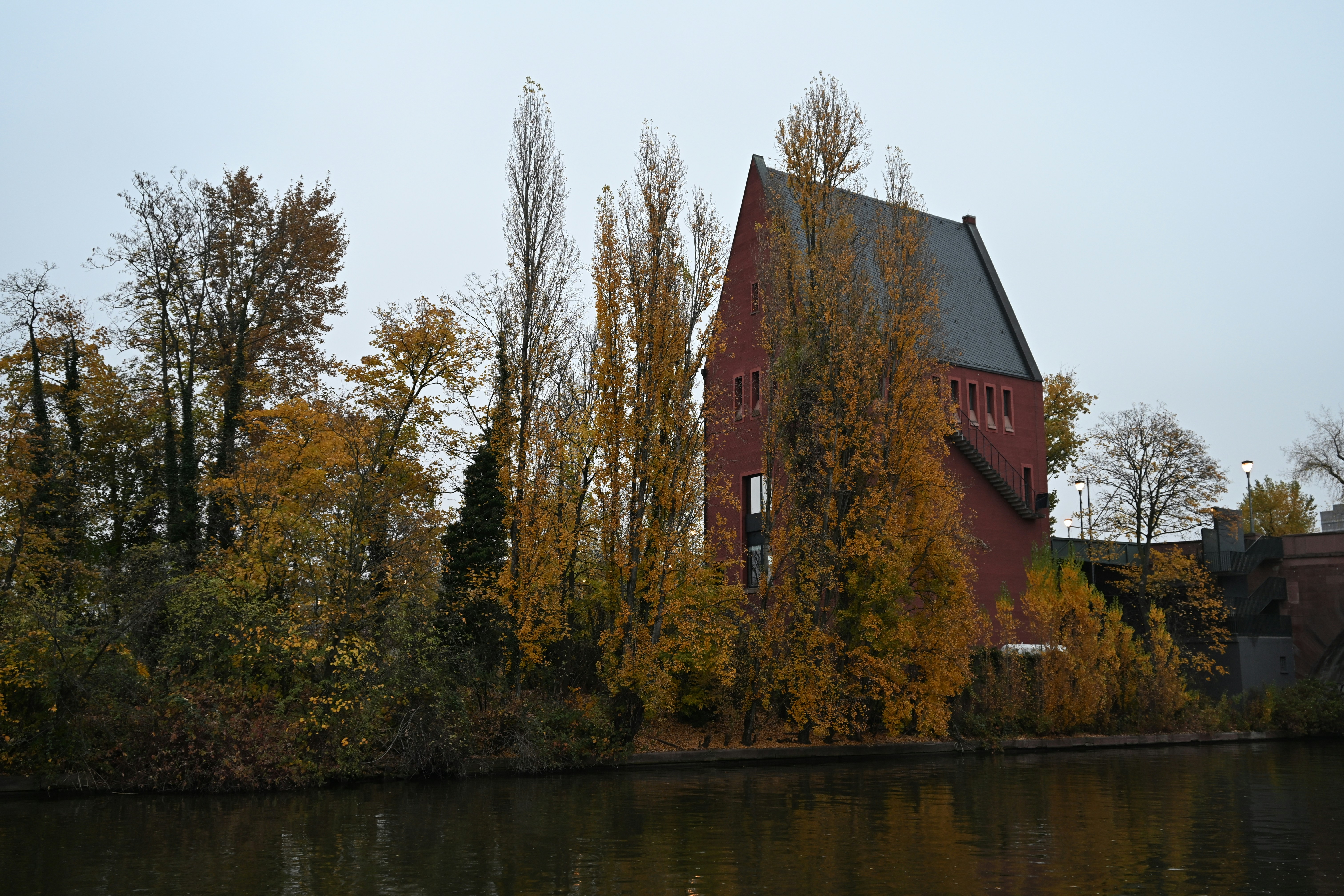Autumn Tower Grove Along the River