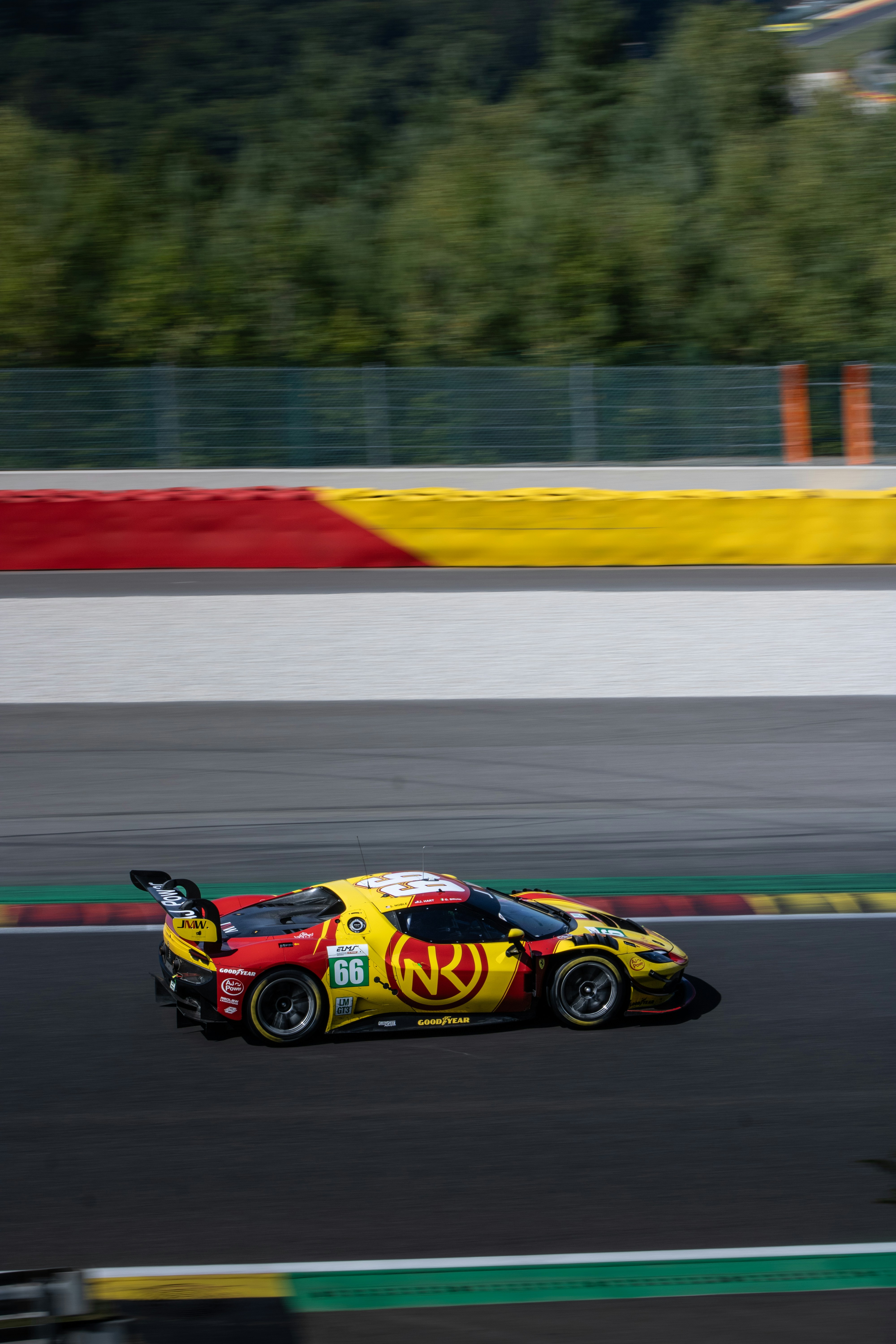 Colorful GT Sprint: A Fast Yellow-Red Lovechild Roars on Tarmac