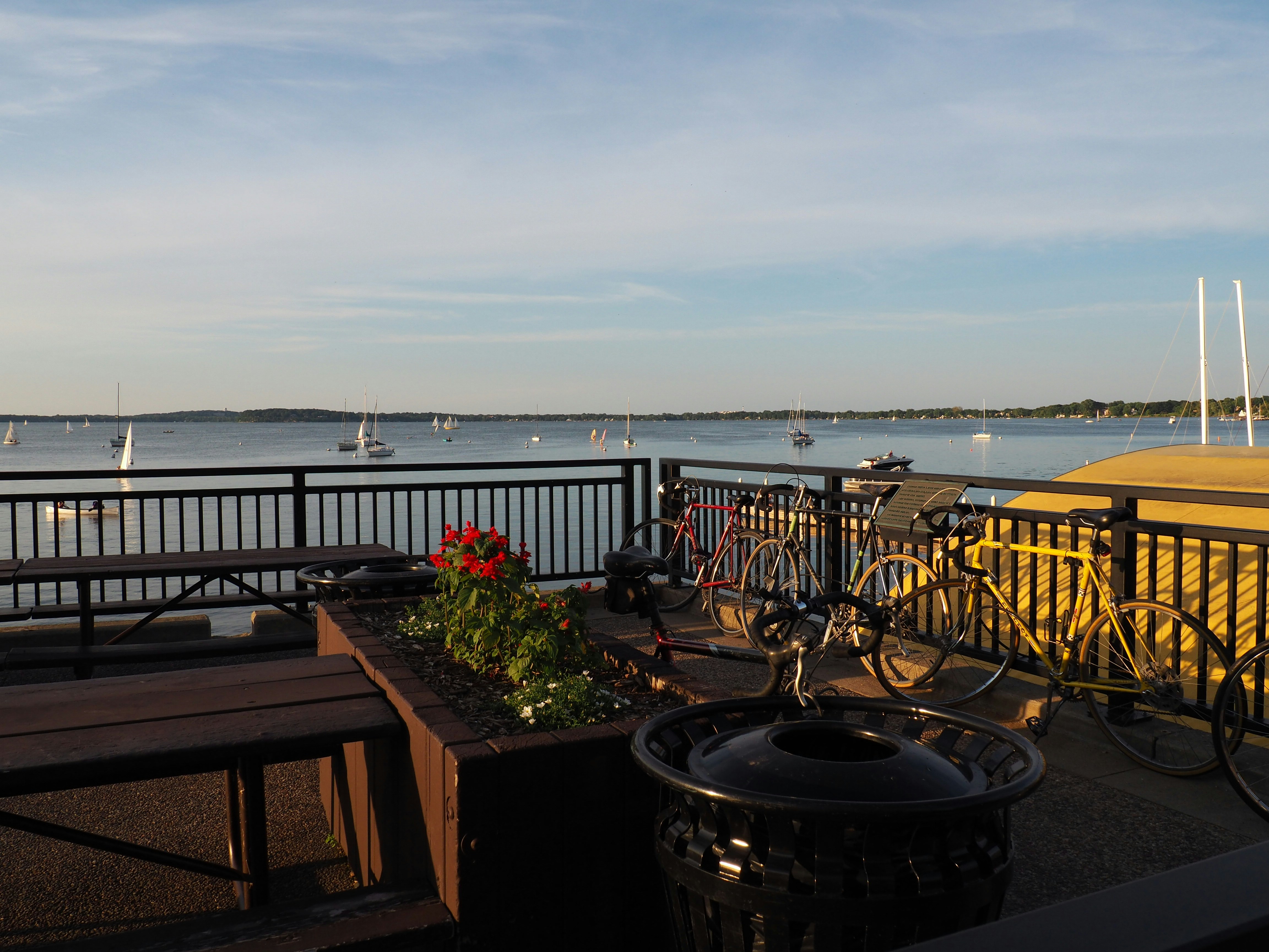Harbor Quiet: Bicycles By the Pier Beneath Open Sky