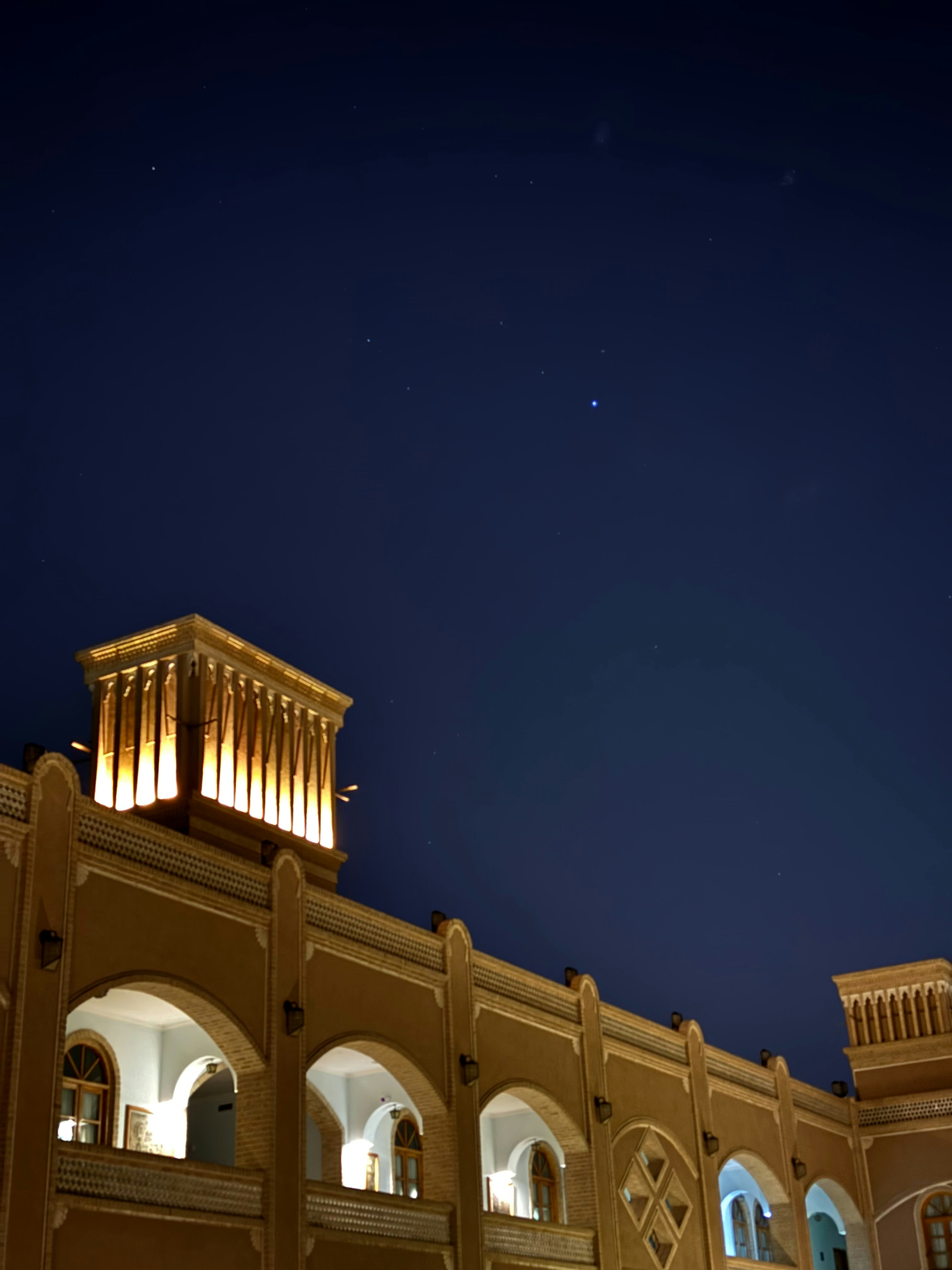 Moonlit Minarets: Nighttime Architecture Under a Starry Sky