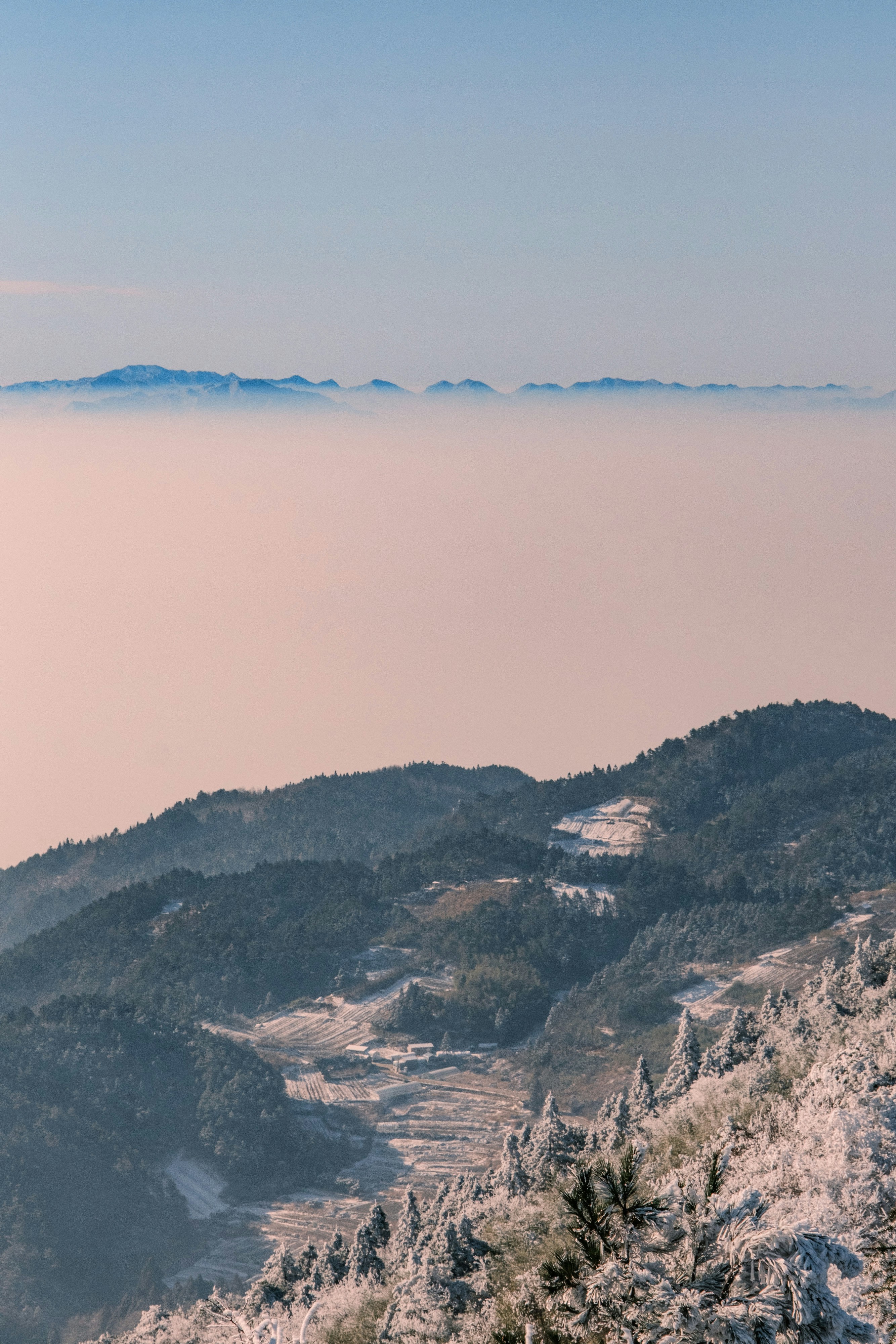 Misty Mountain Ridge Above Coral Valley