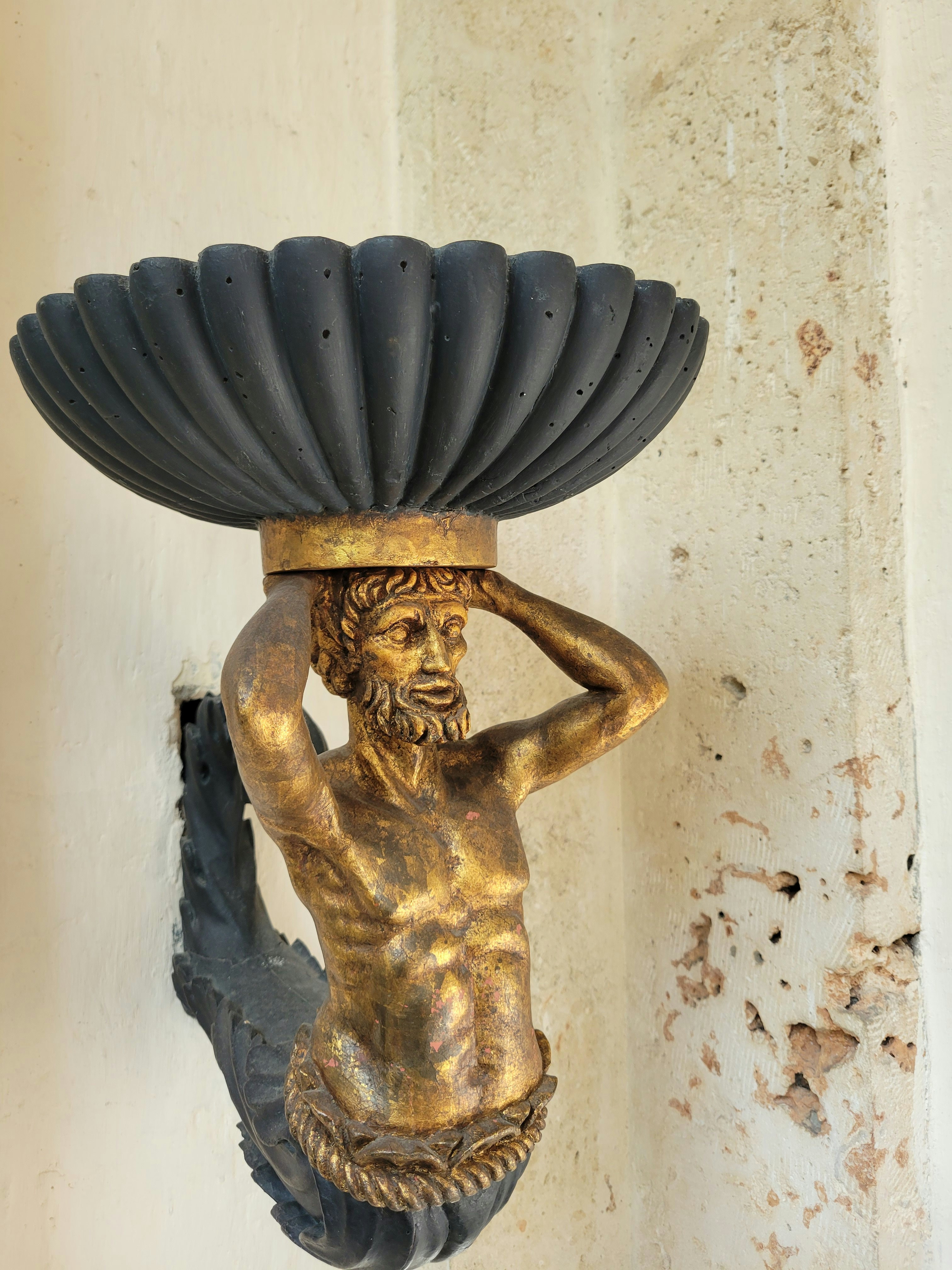 Weight of the World: A Bronze Figure Holding a Stone Basin