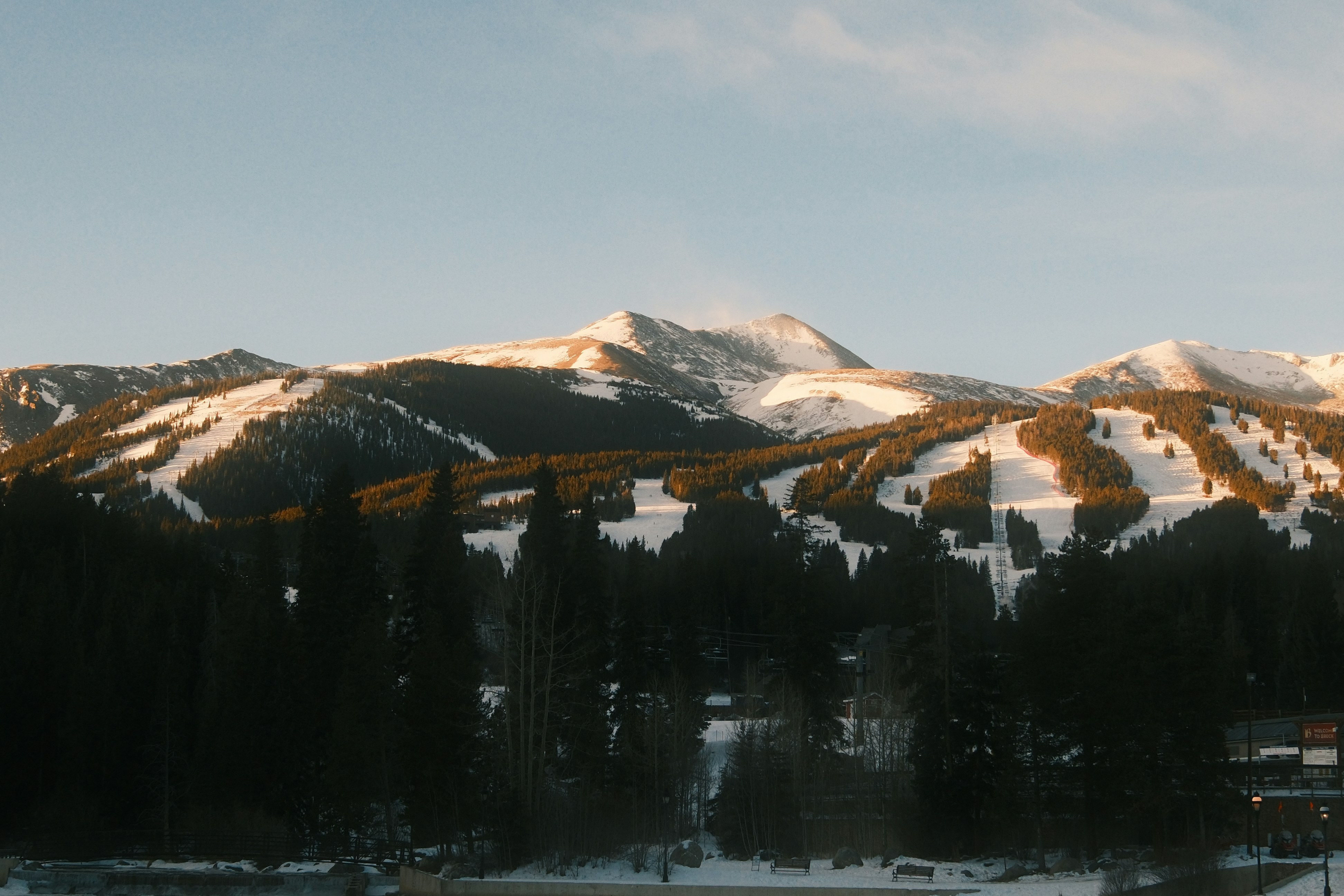Snow-Kissed Peaks at Golden Hour