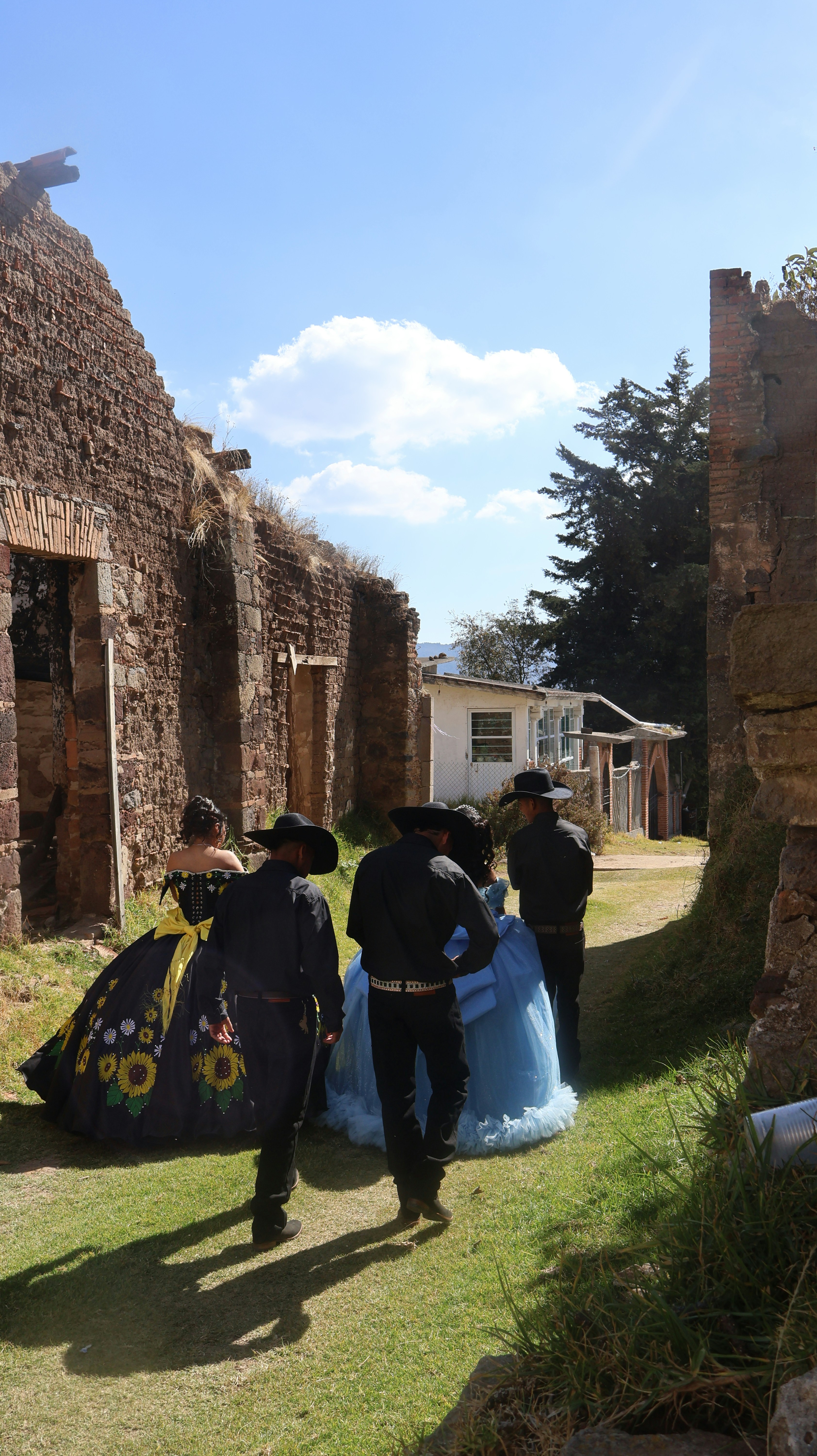 Dancers in Historic Ruins: A Colorful Southern Party