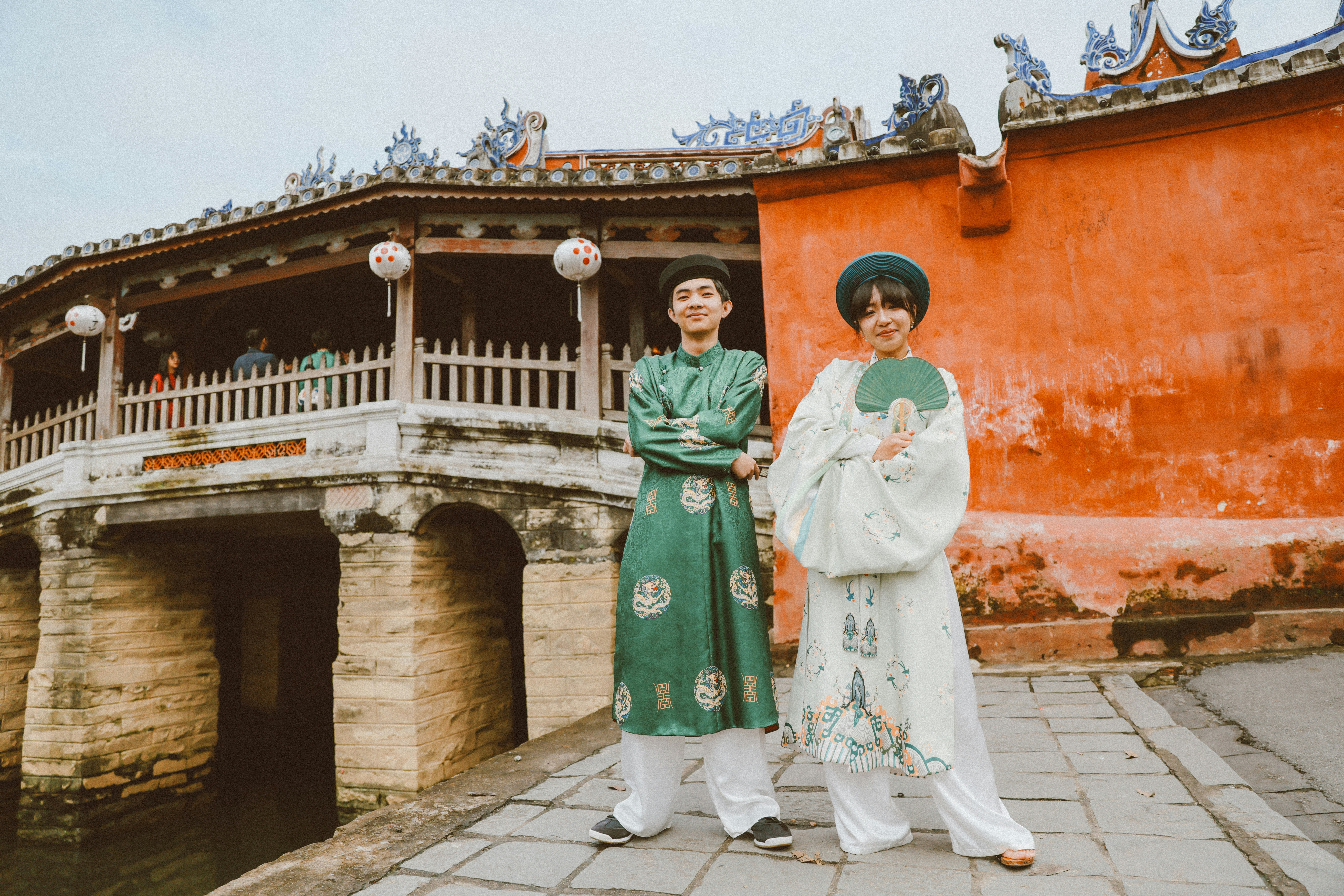 Ancient Courtyard Portrait: Peering Through Time
