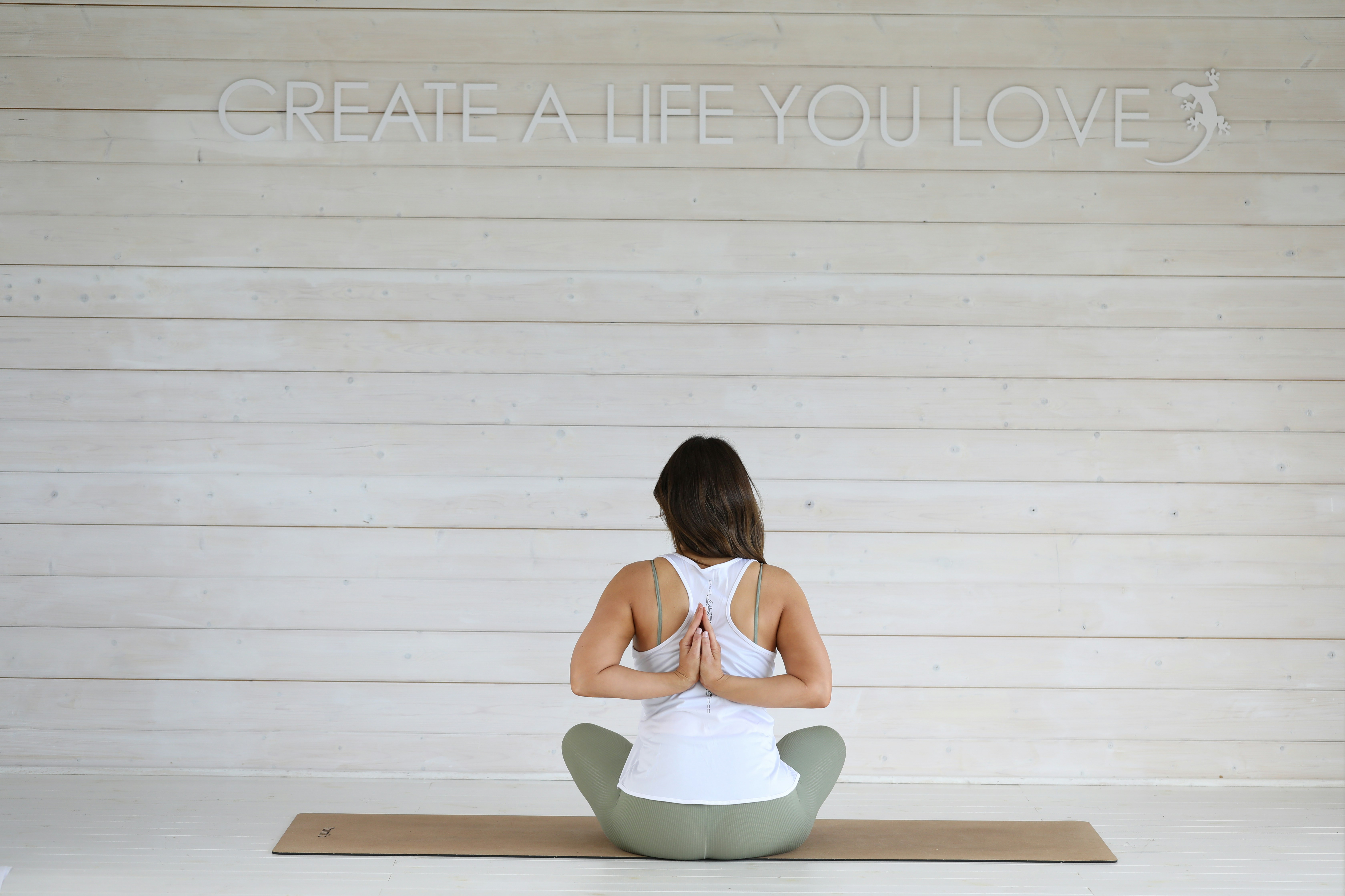 Centered Pose: Yoga Practitioner in Silent Studio