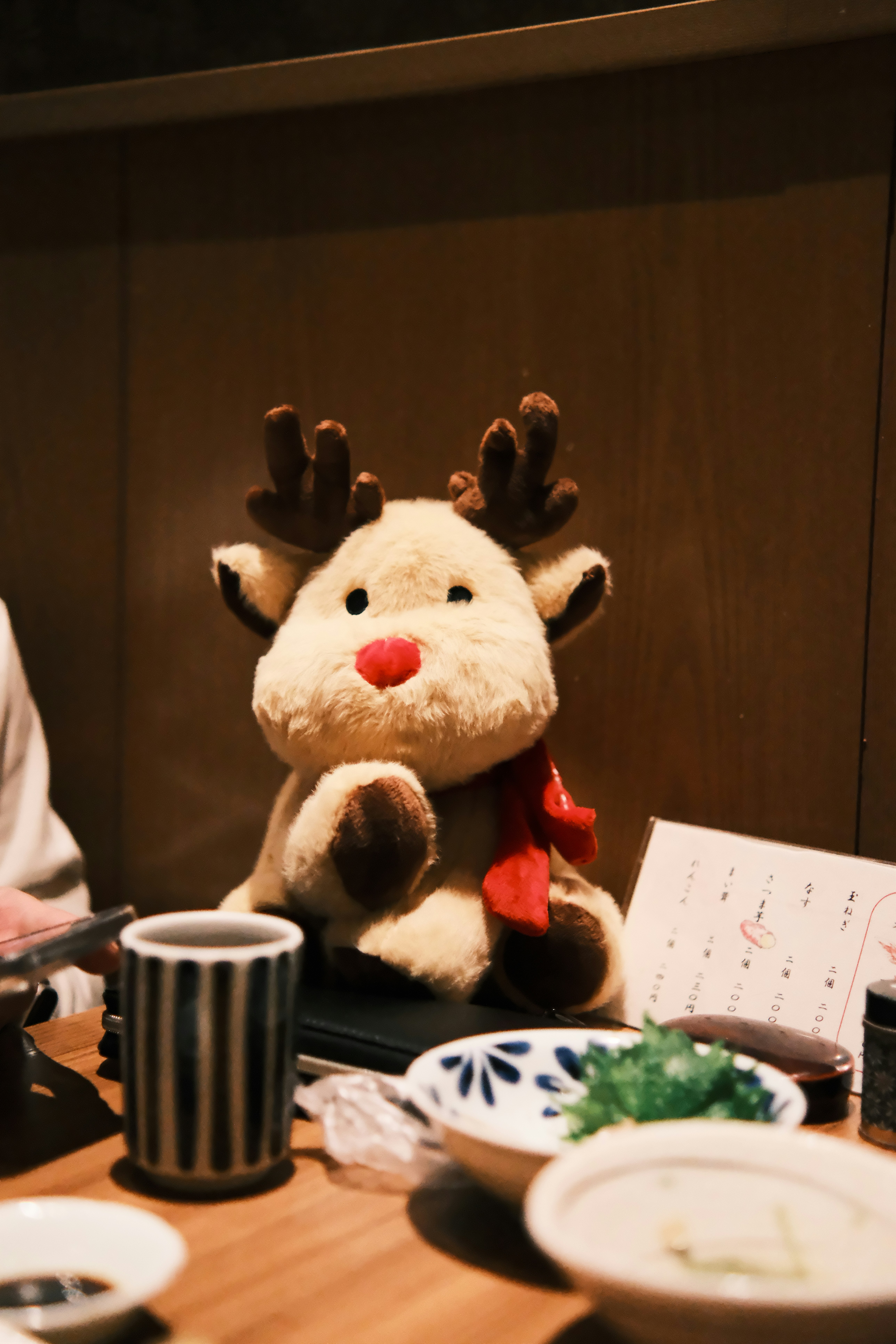 Winter Plush at the Table: A Cozy Reindeer Keepsake