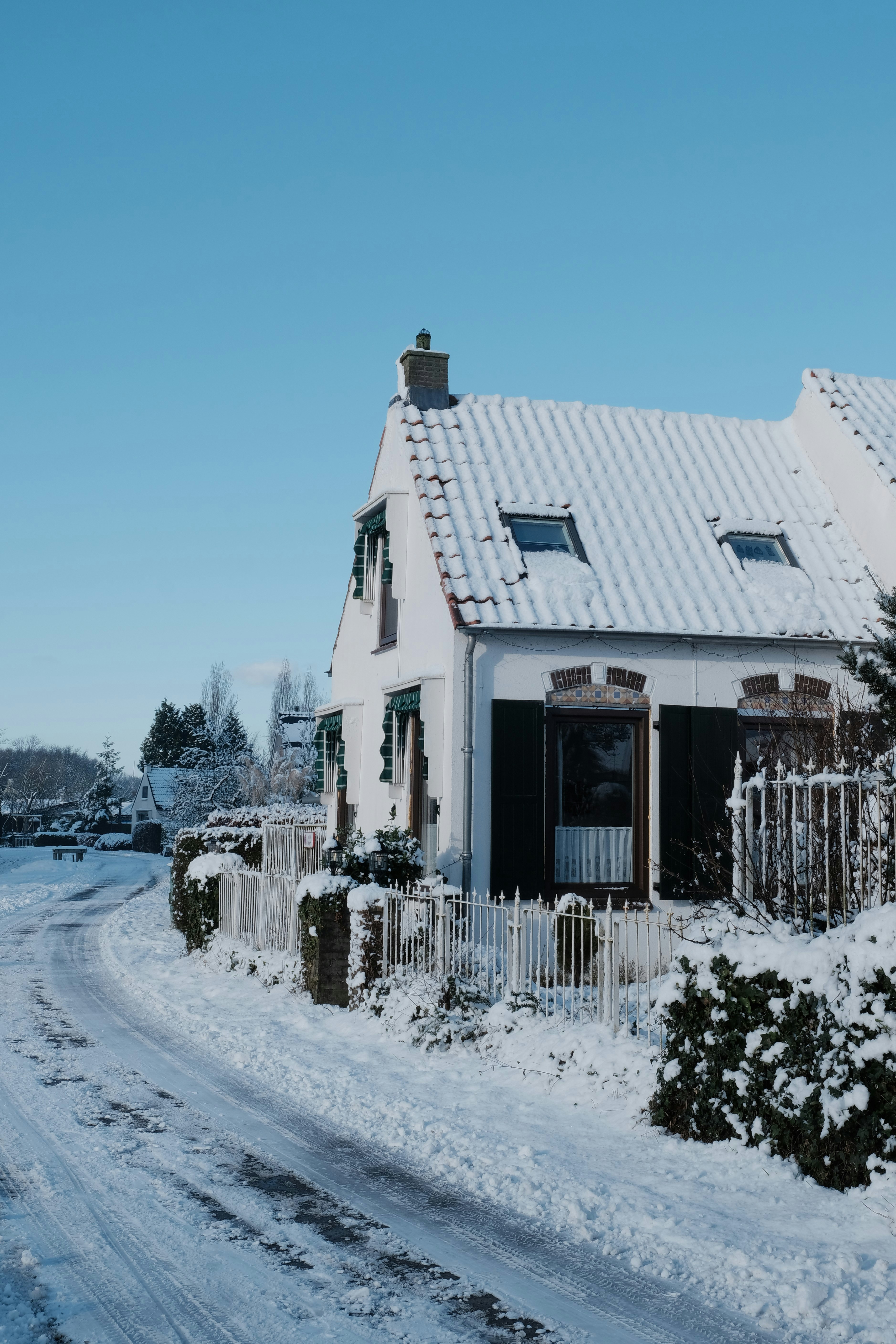 Snowbound Chalet on a Quiet Winter Lane