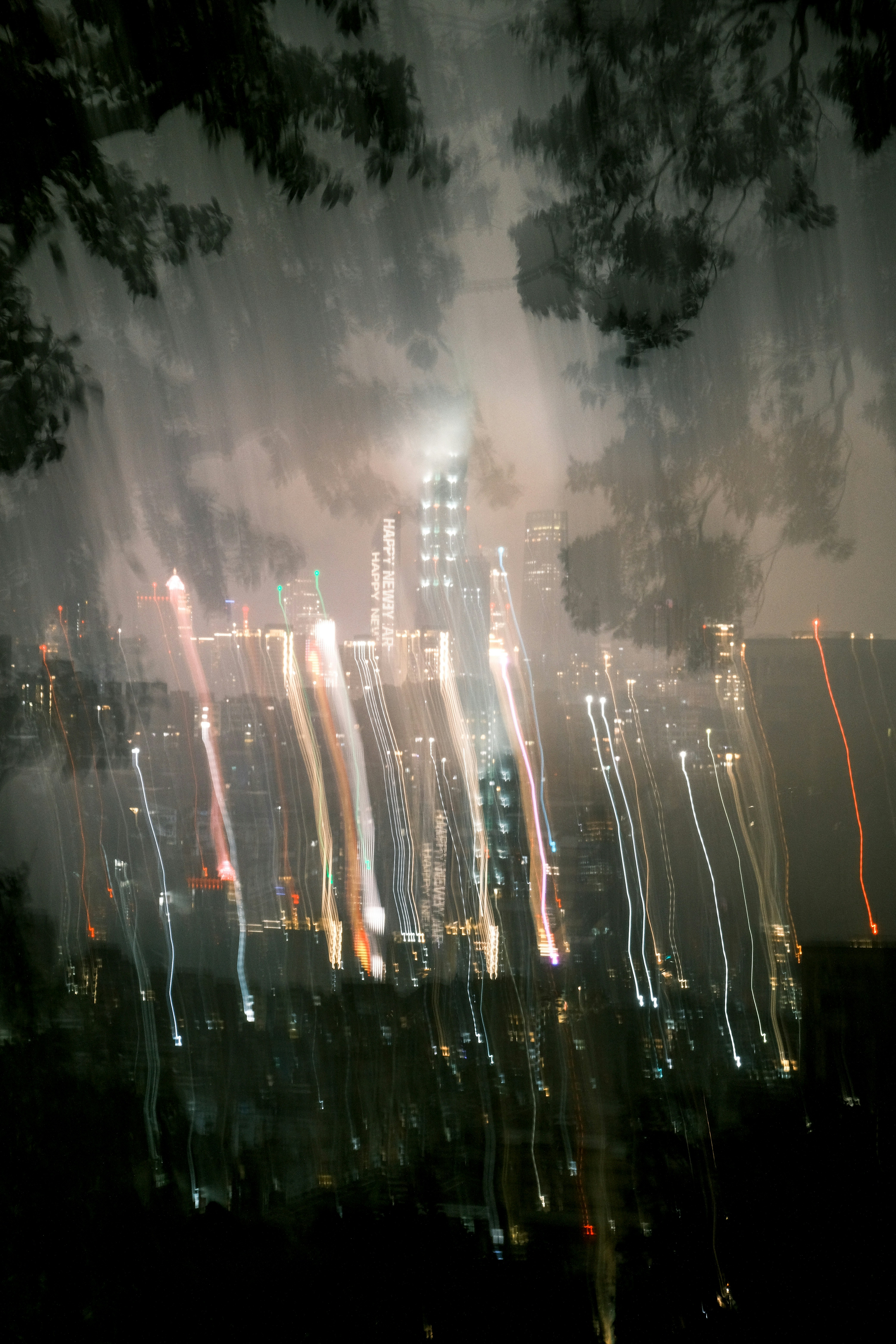 Neon Reverie over Distorted Skyline