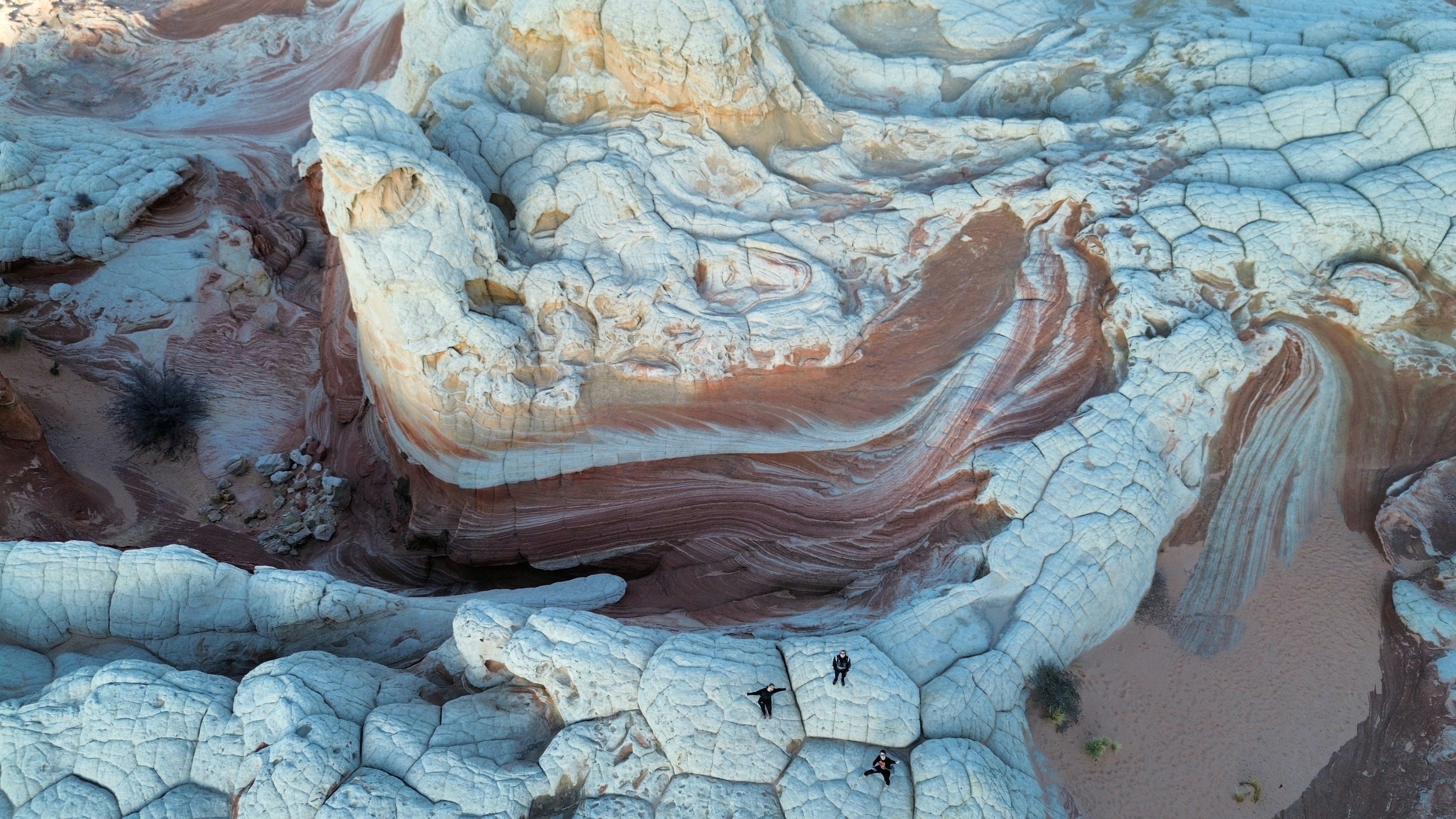 Textured Desert Cliffs: Strata of Wind-Worn Color