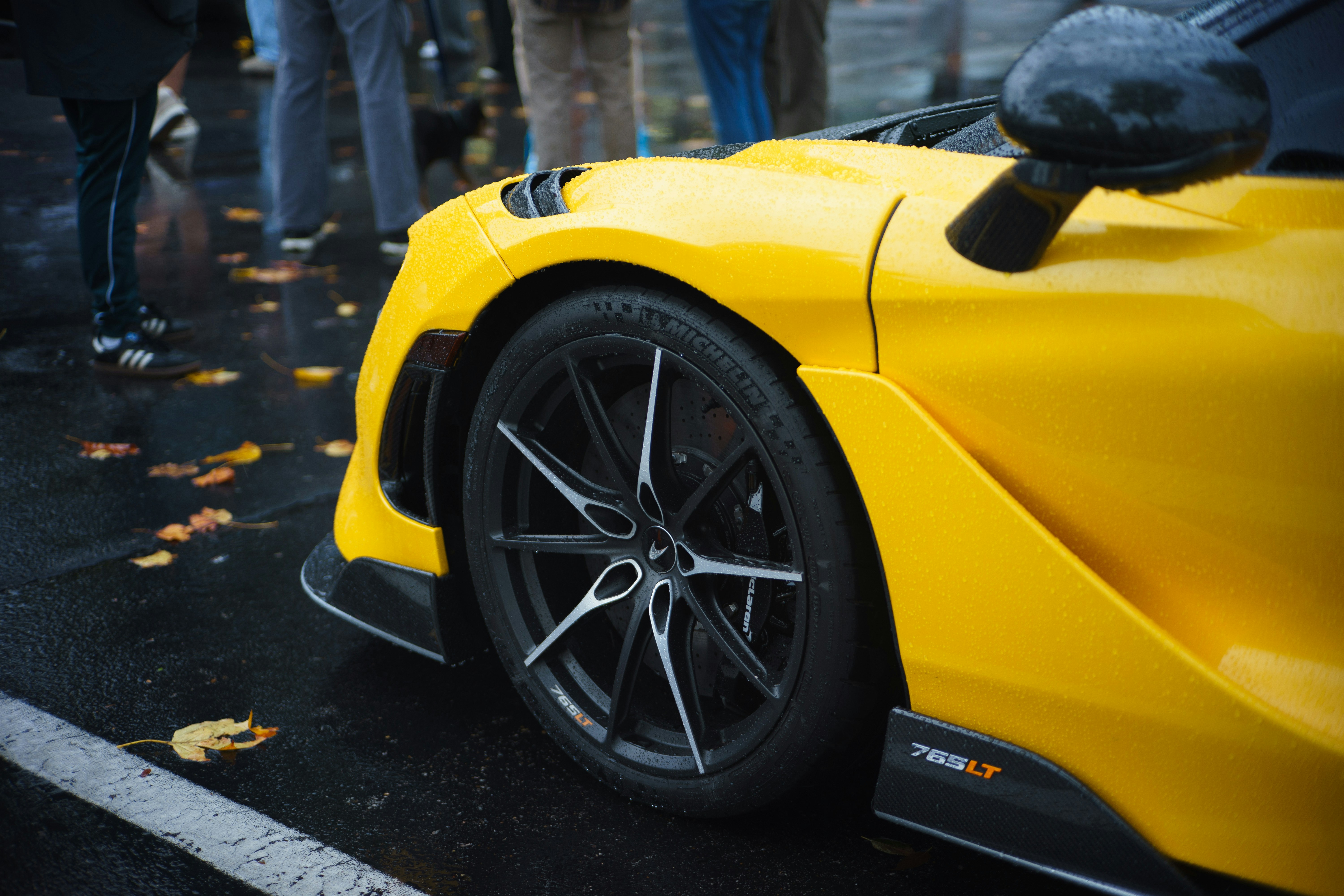 Yellow Fury: A Low-Angle Glimpse of the Road-Ready Supercar