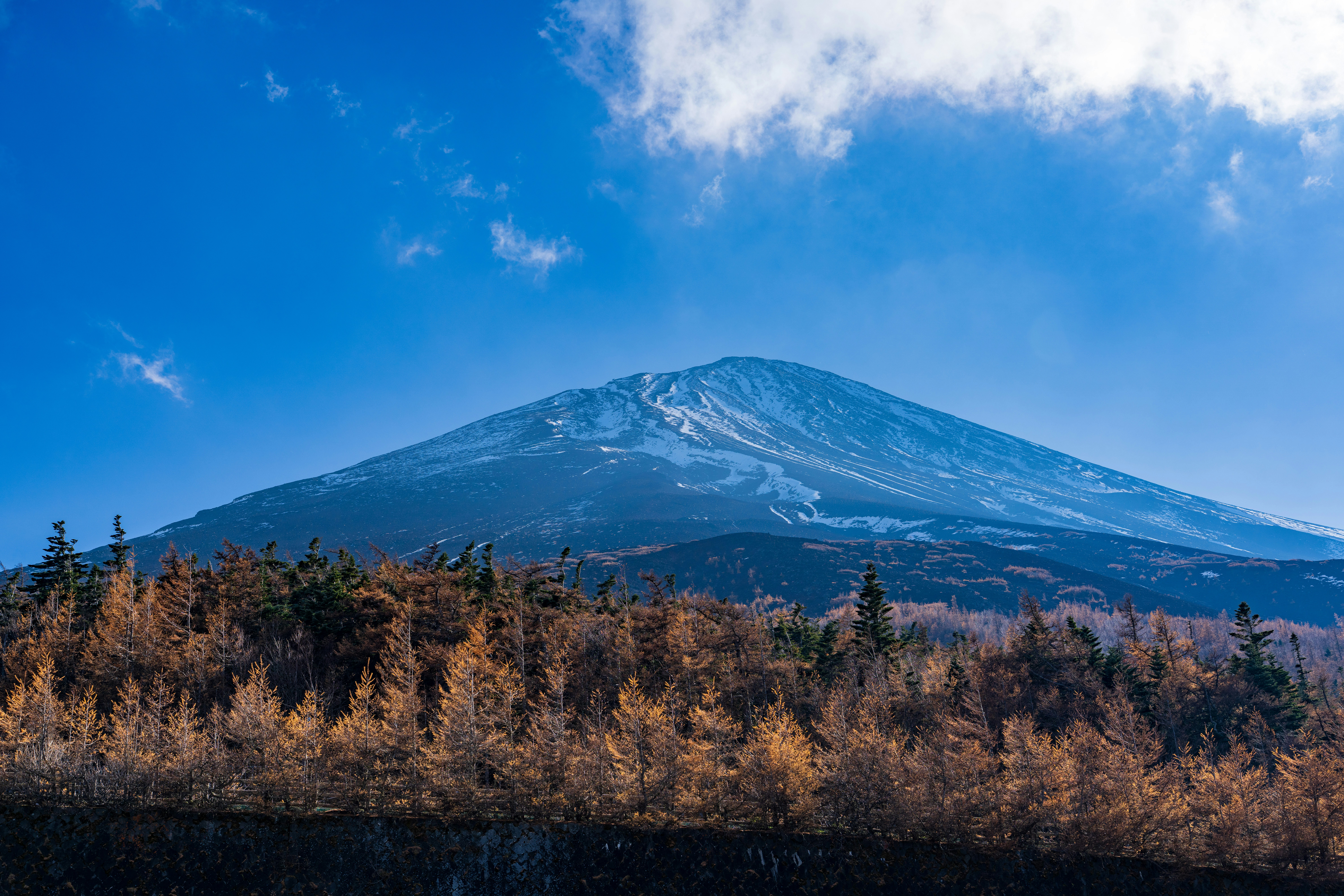 A Quiet Sentinel: Mountain Crowned by Blue Sky