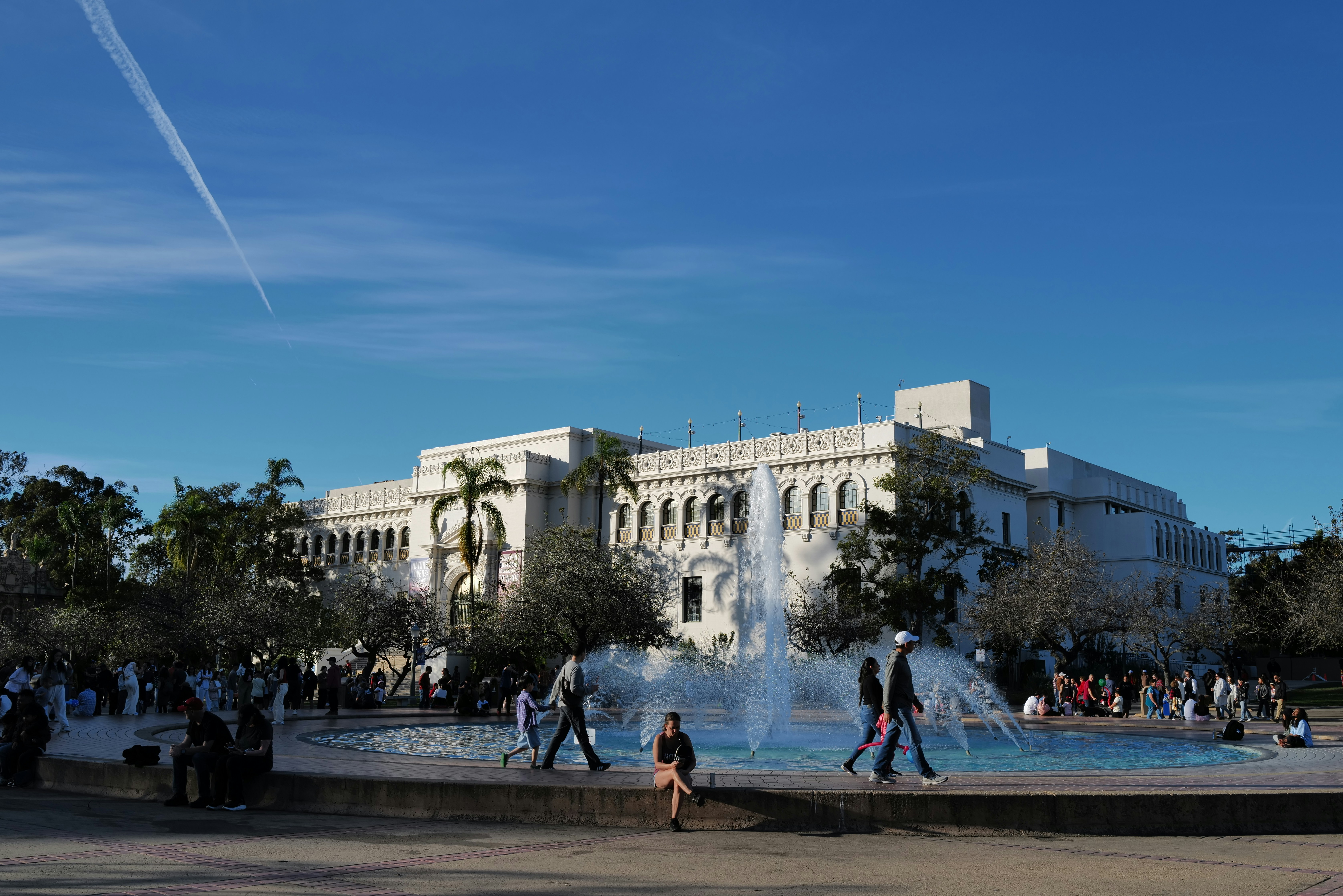 Fountain Front and Historic Building at Plaza
