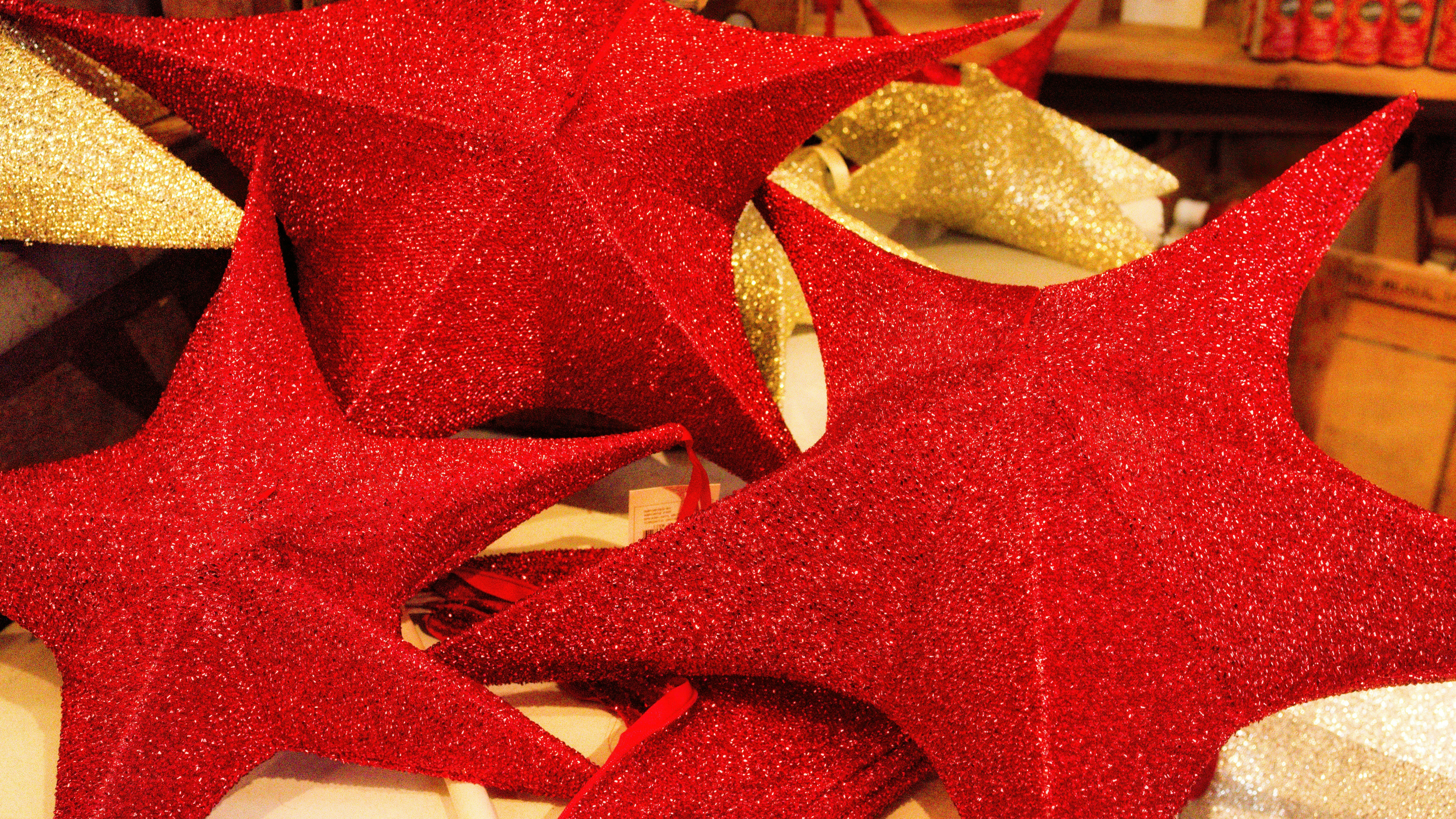 Crimson Holiday Stars: A Dense Velvet of Red Sparkle