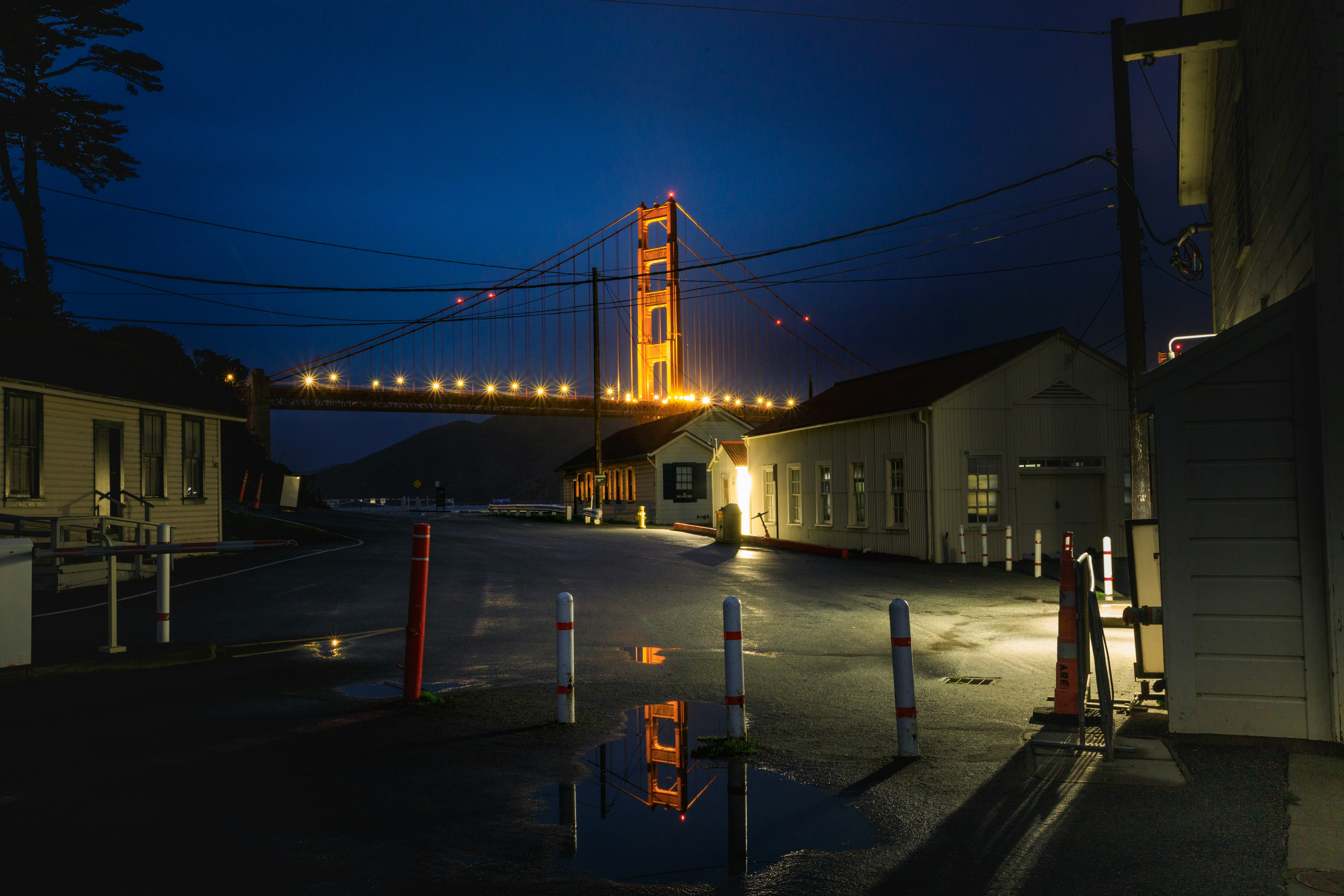 Reflection under the Golden Gate: Night at the Pier