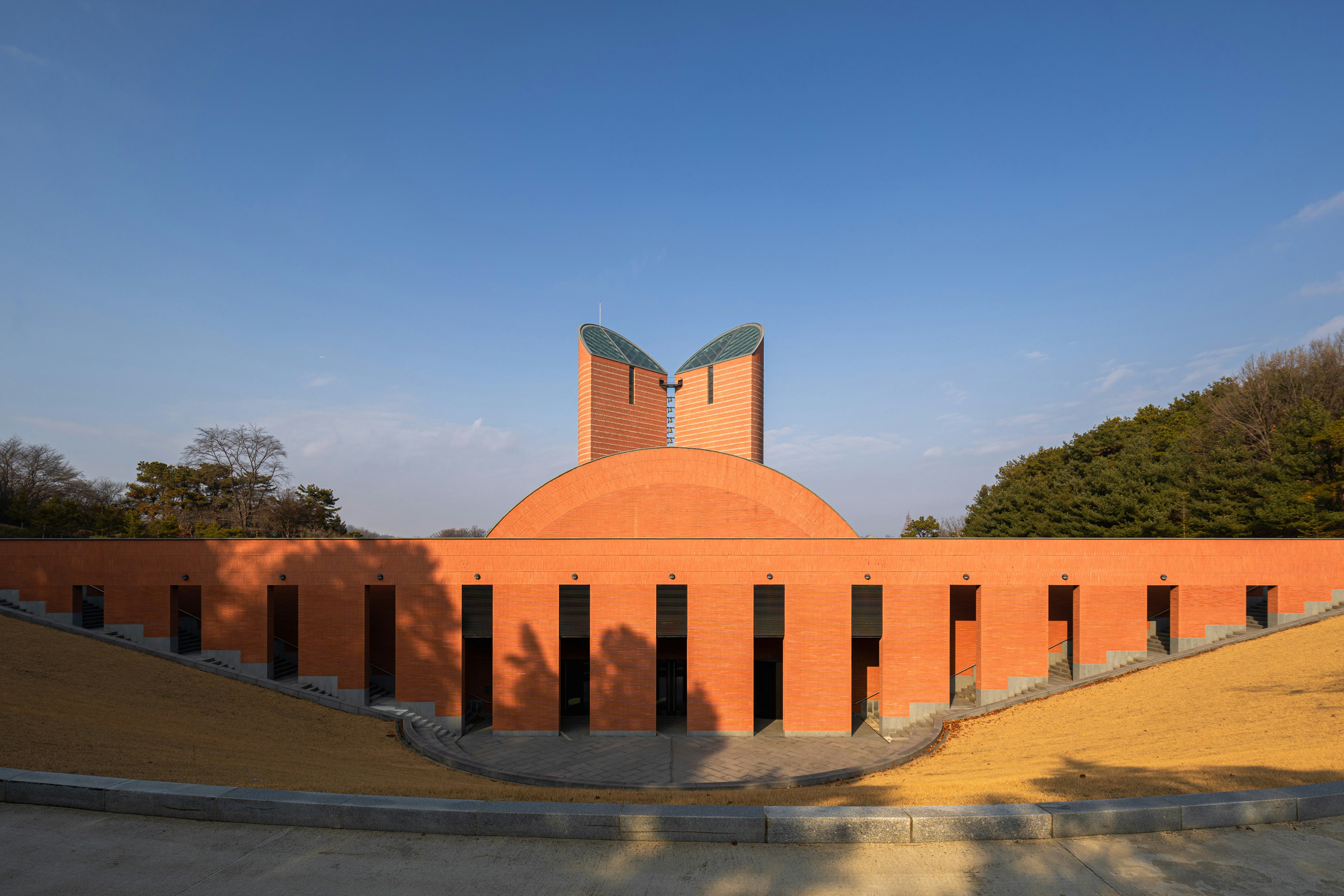 Brick Archway and Converging Shadow Path