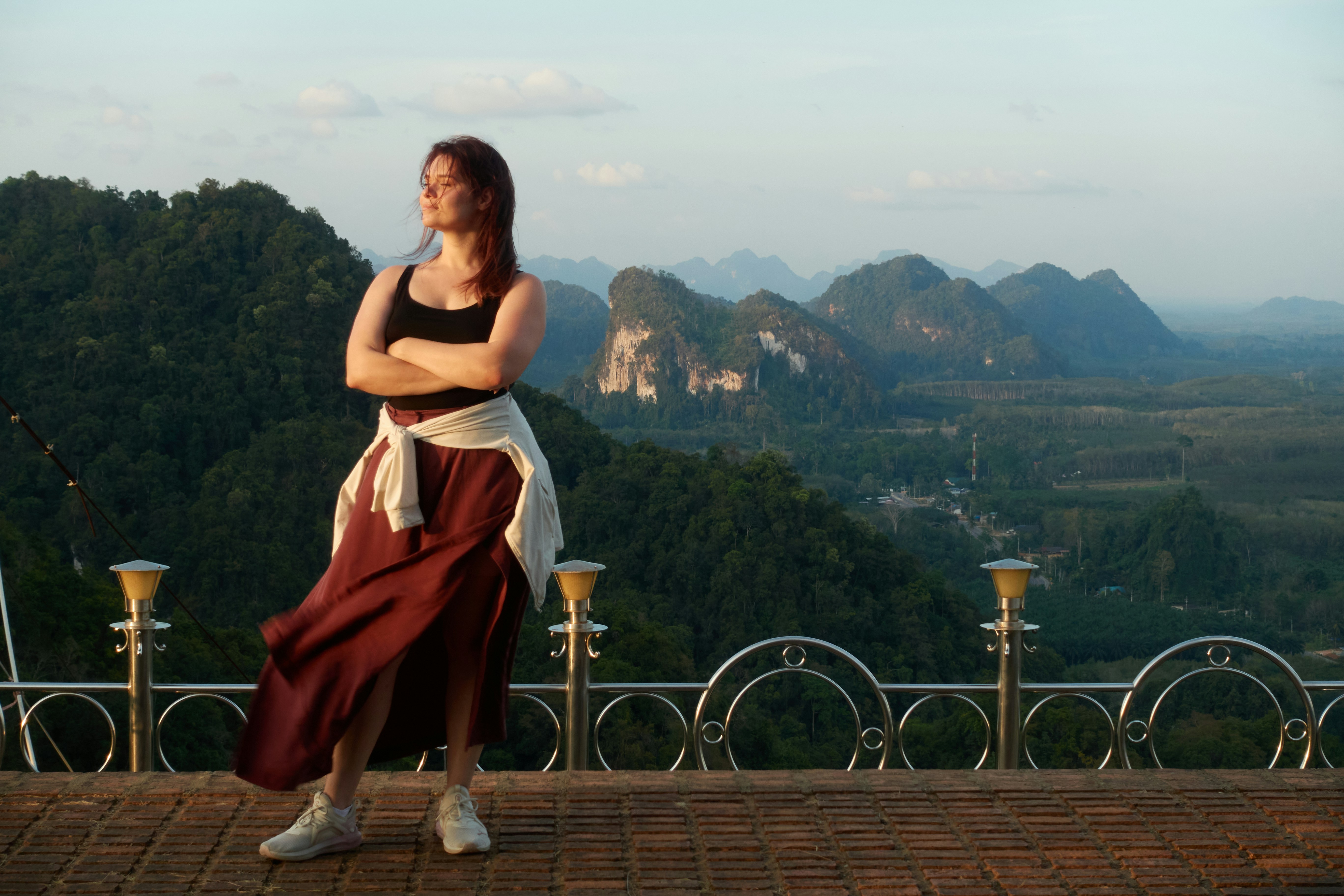 Above the Valley: A Solitary Figure in the Vista