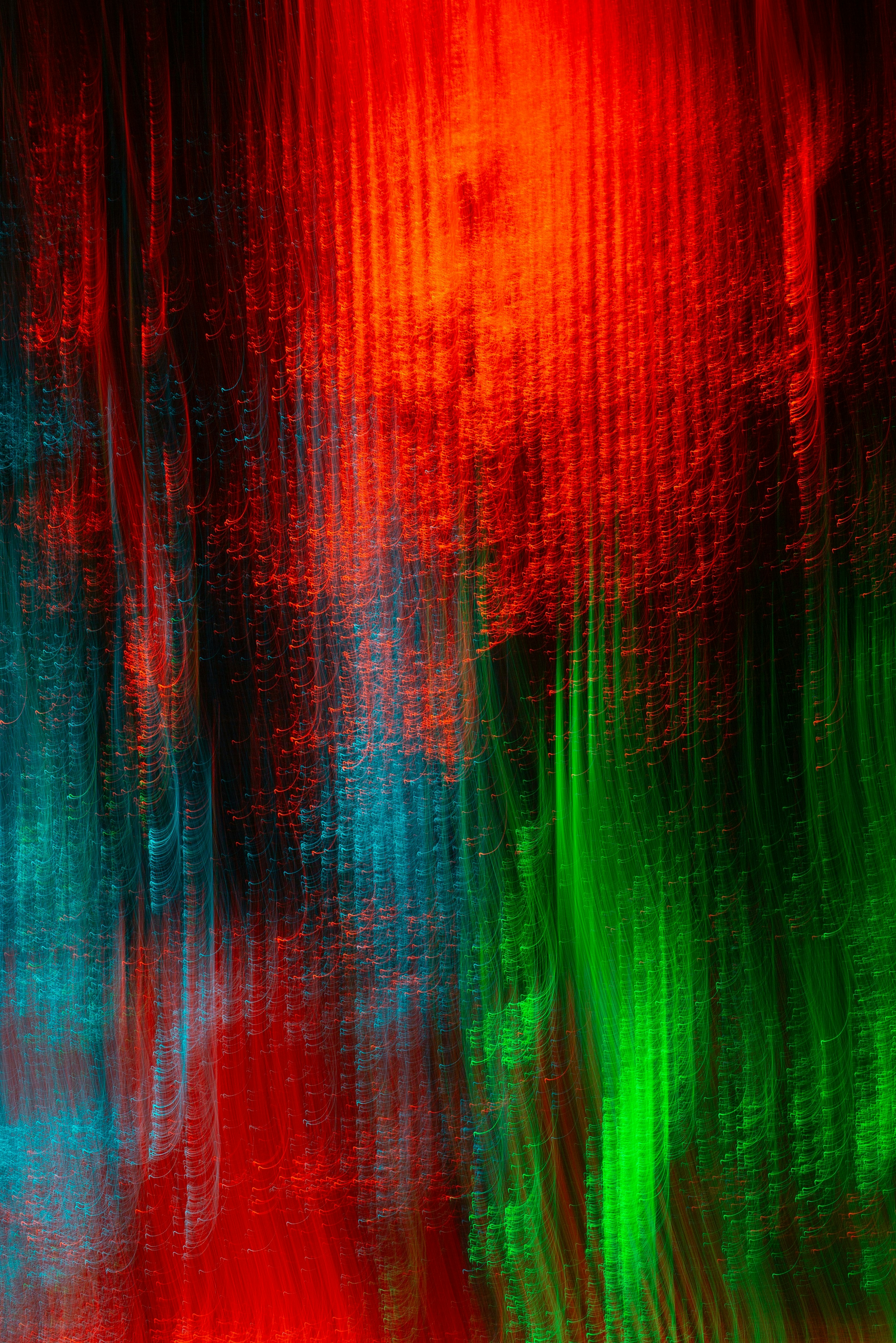 Chromatic Cascade: Abstract Light Trails in a Prism of Color
