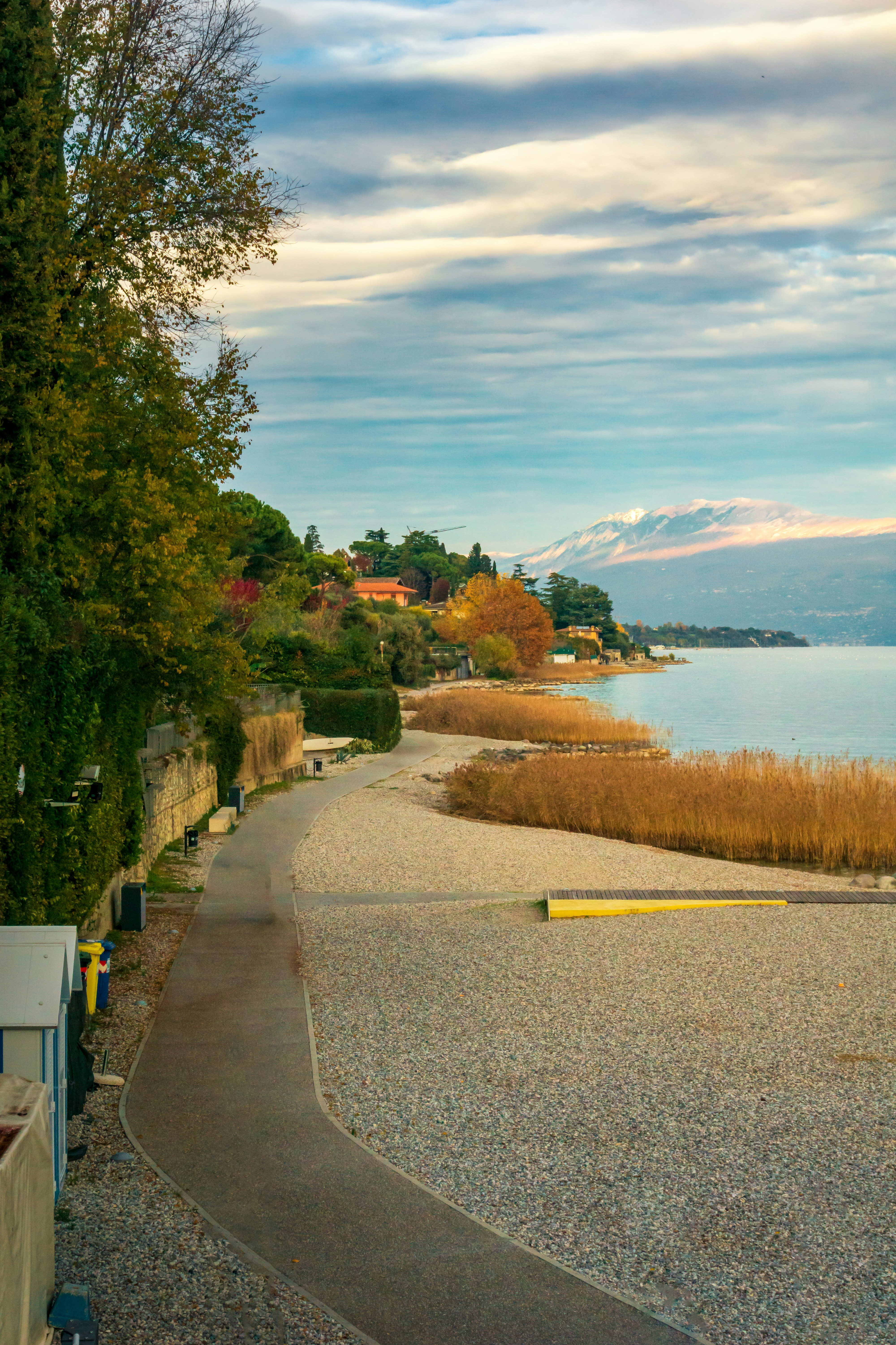 Lakeside Promenade Framed by Autumn Light
