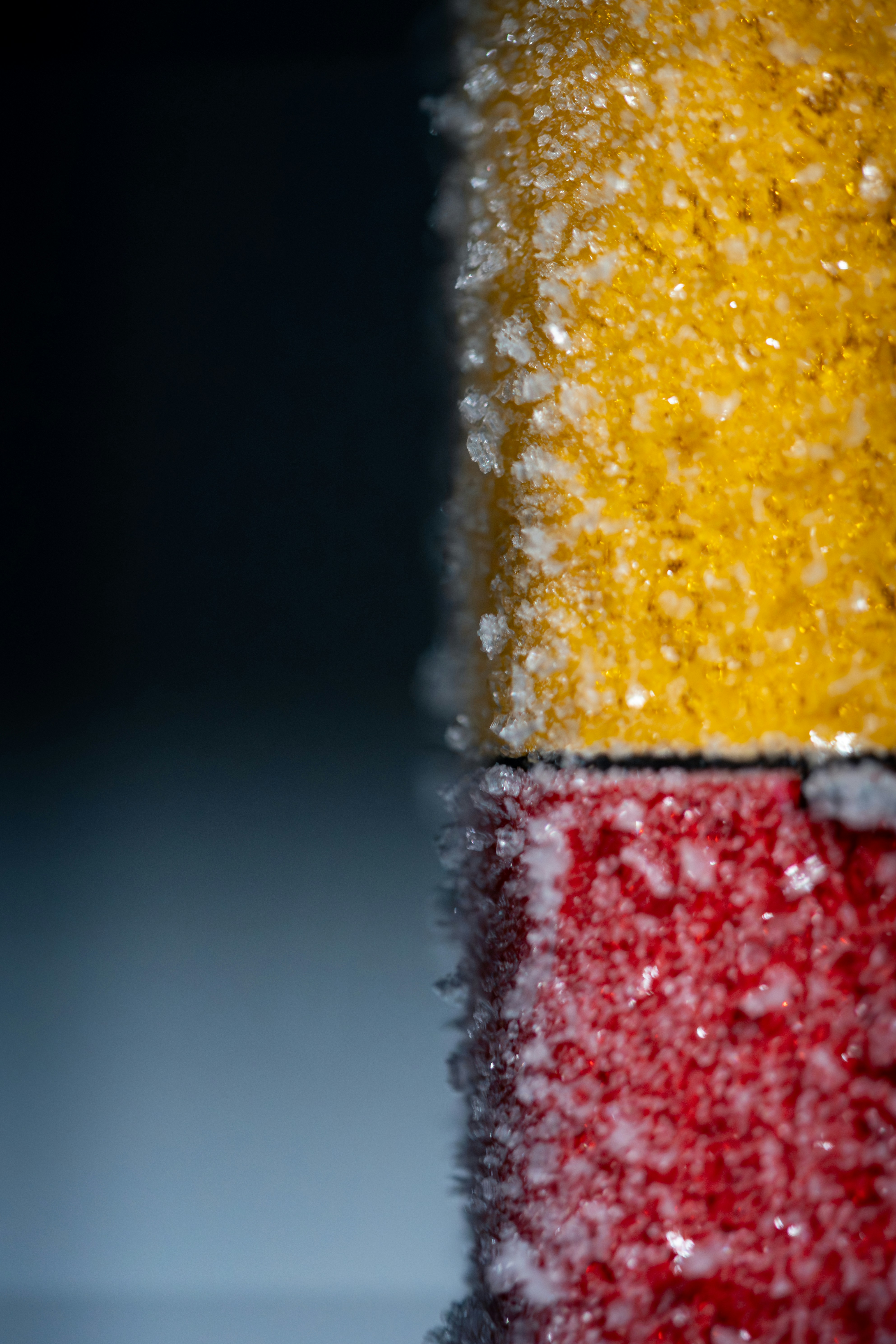 Frosted Macro: A Frost-Trimmed Candle Wick in Focus
