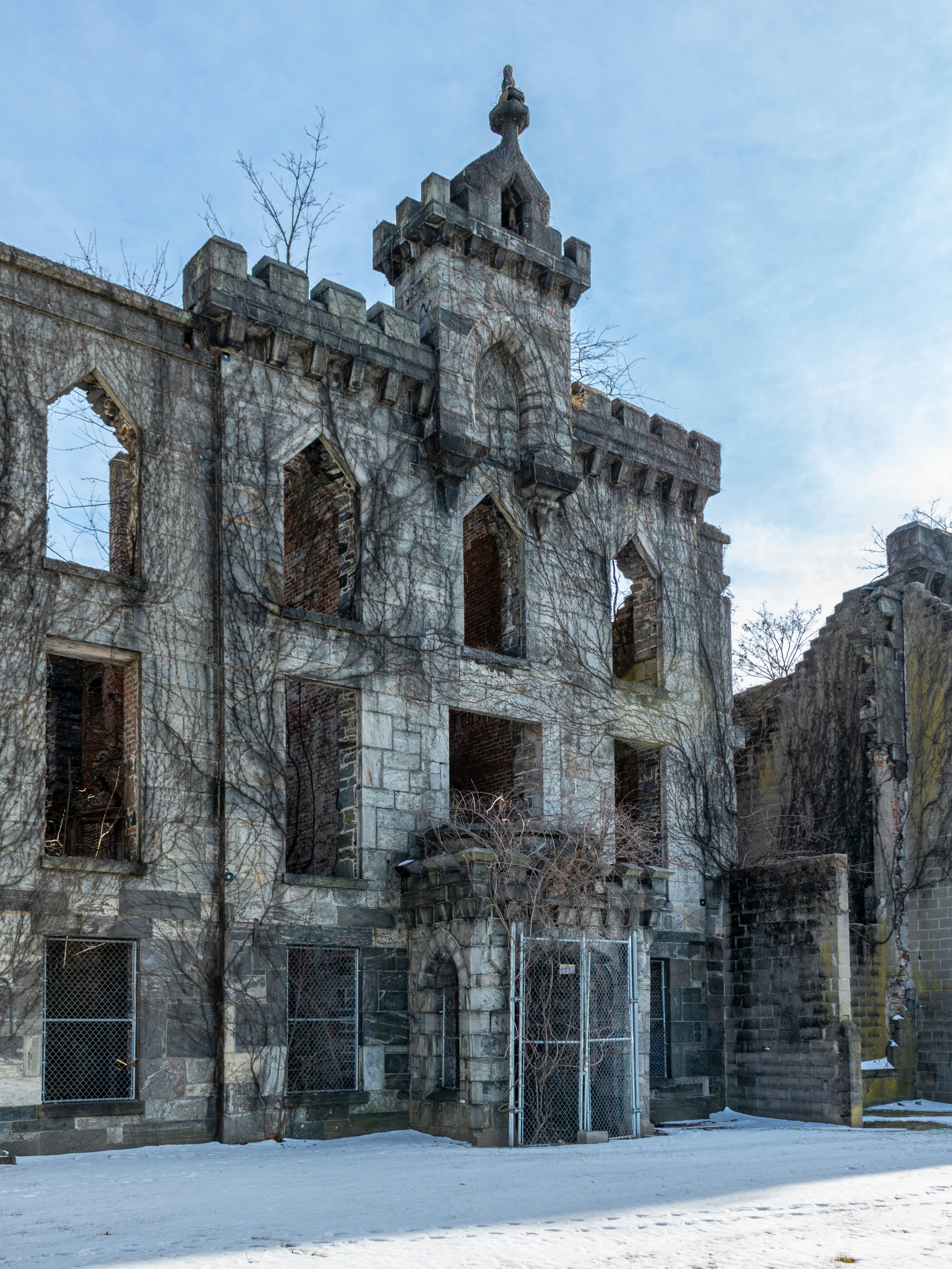 Winter Ruin: The Stone Fortress in Quiet Snow