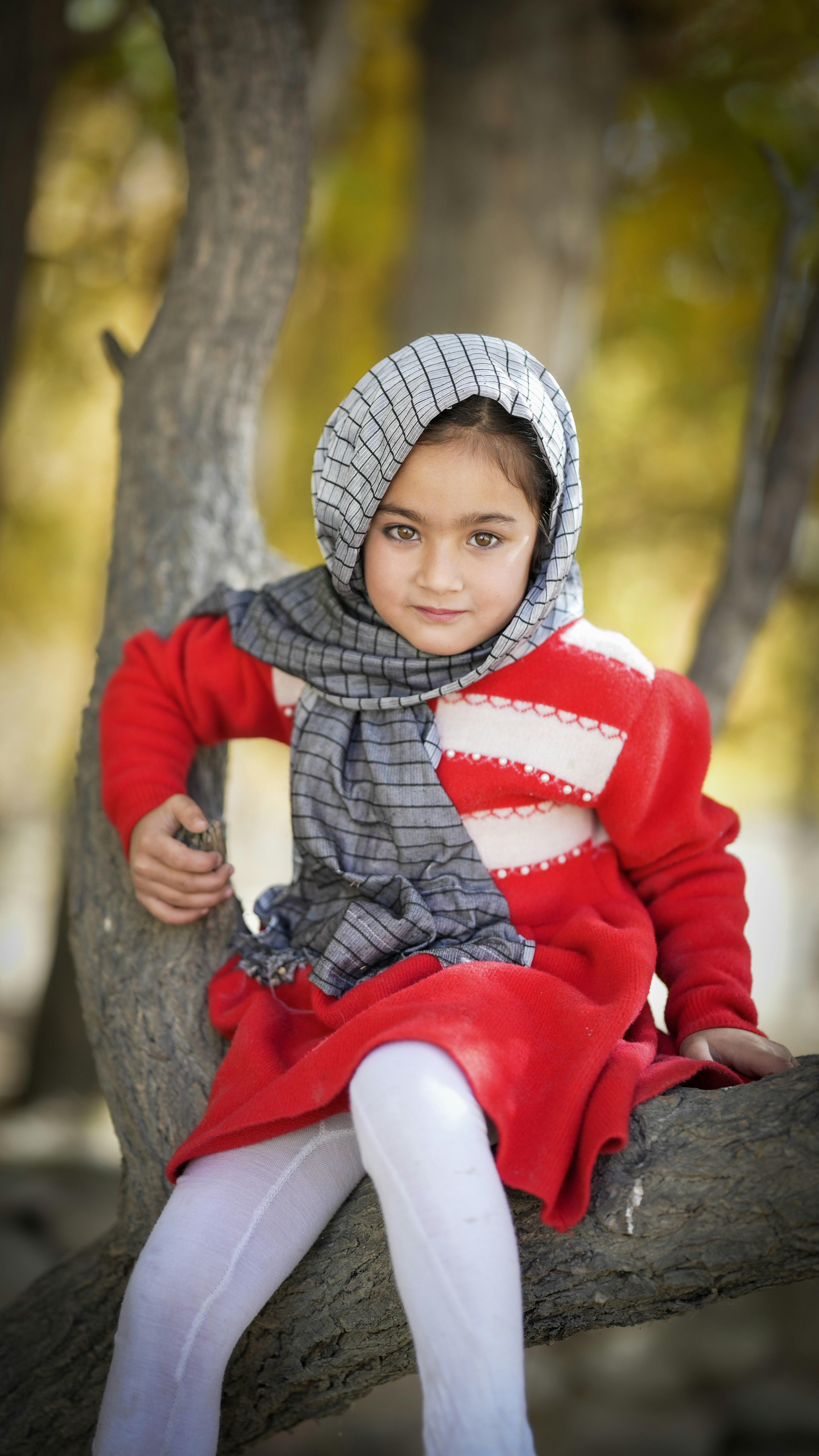 Muskan Climbed on a Tree and Smiling