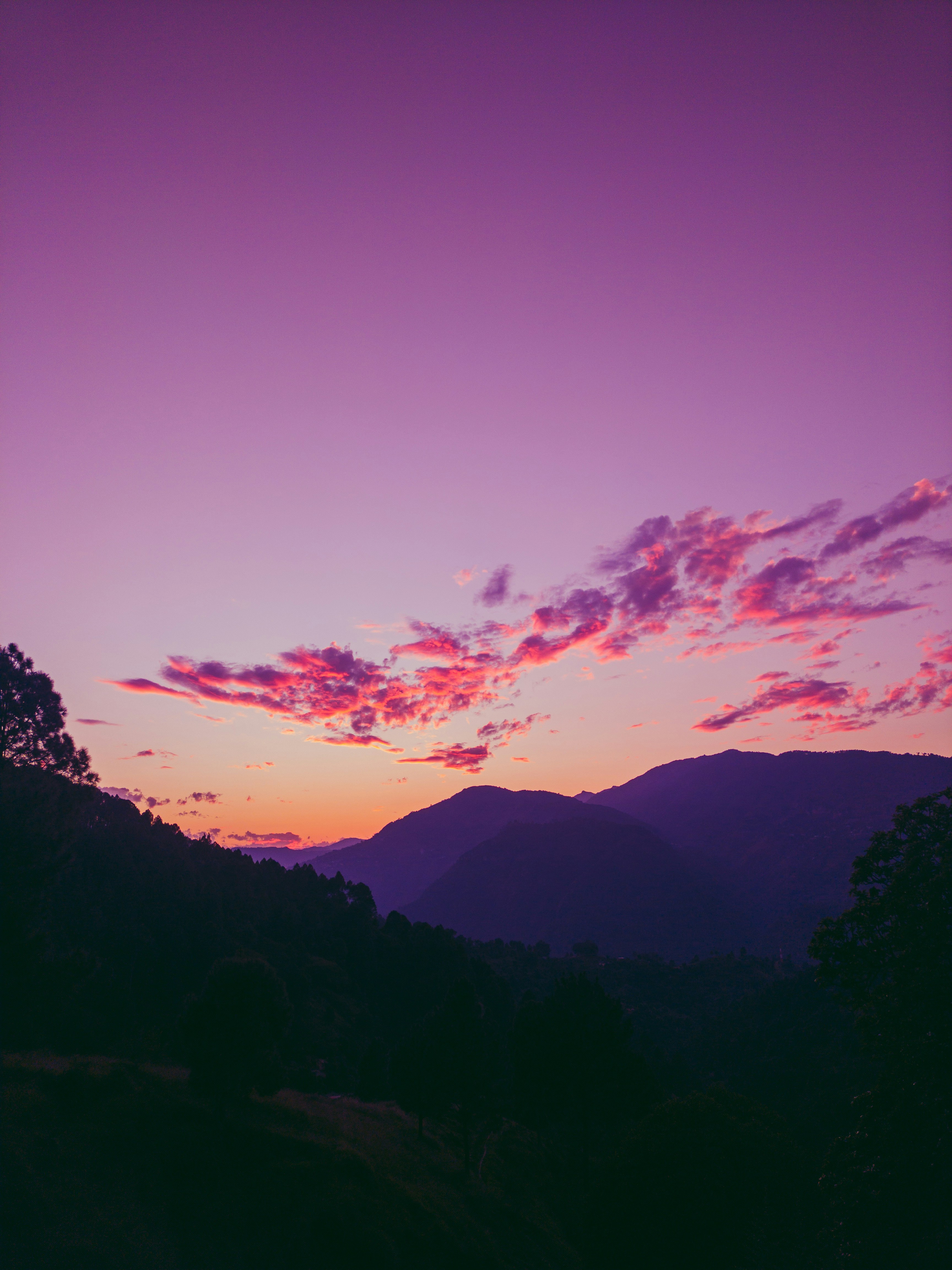 Dusk Over the Valley: A Violet Hour Over the Ridge