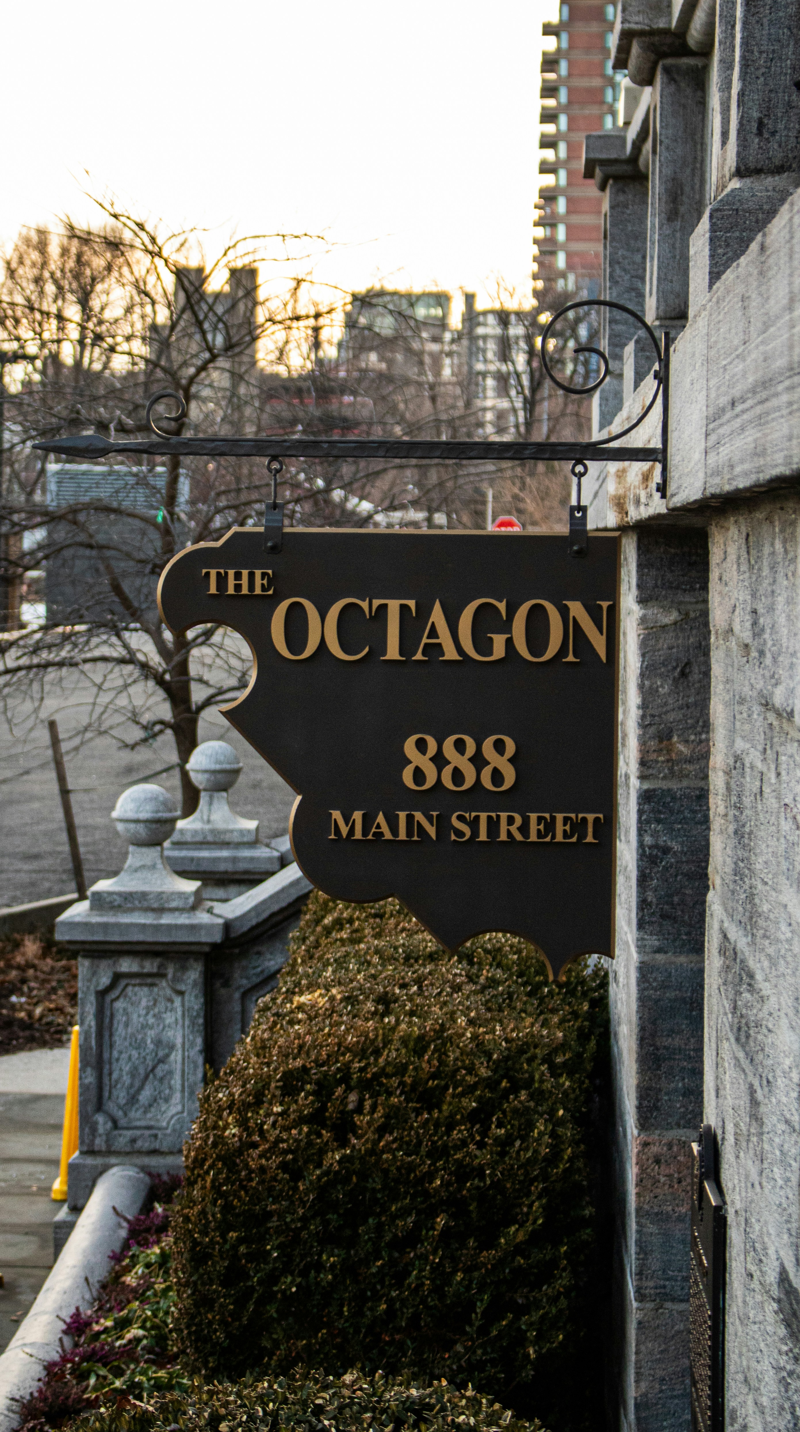 The Octagon Signage on Main Street