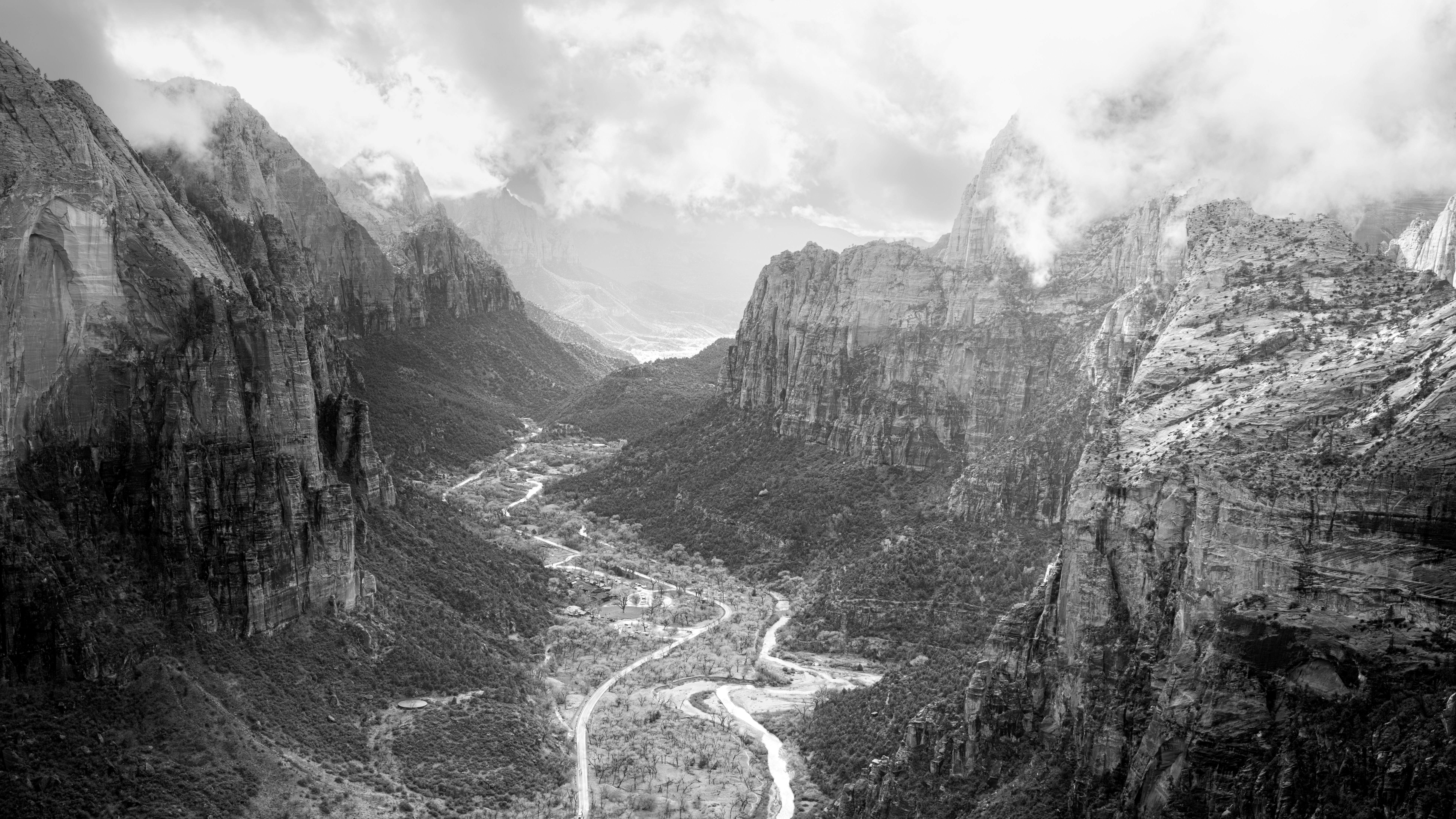 Valley Road Winding Through Granite Giants