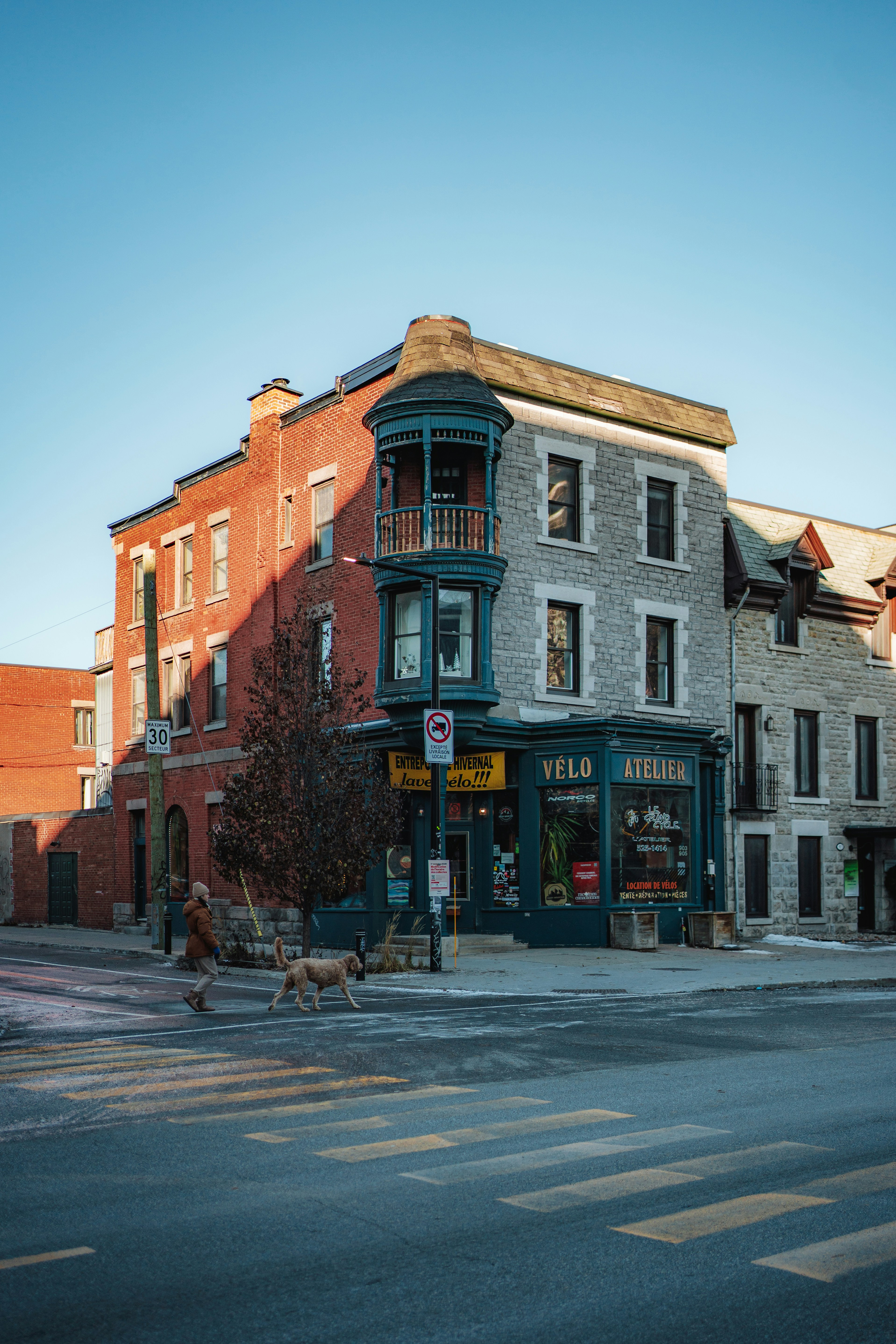Corner Shop on a Quiet Street with a Corner Turret