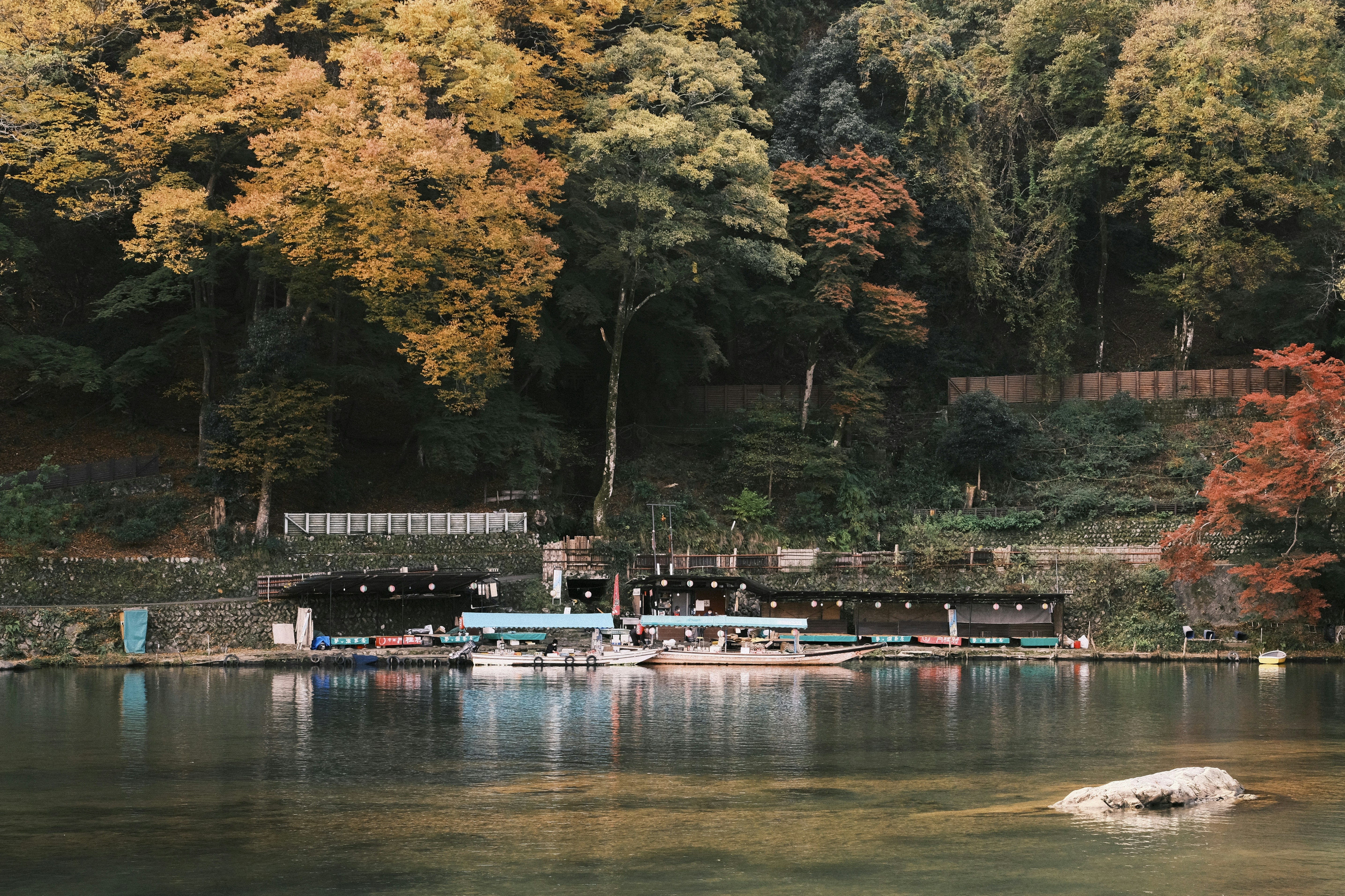 Autumn Riverside stillness by the lakefront