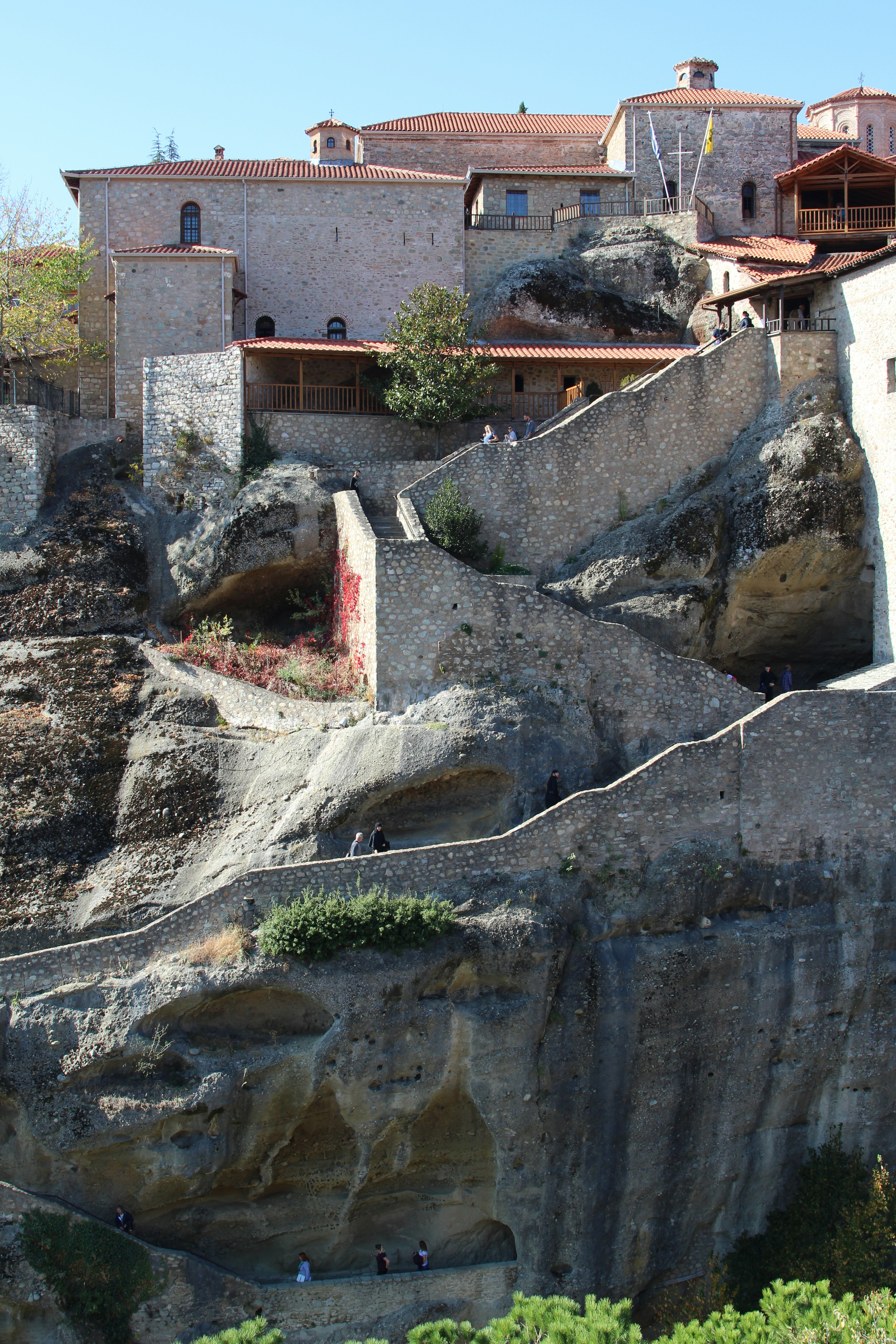 Stone Castle on the Cliff: Terraced Heights and Weathered Facades