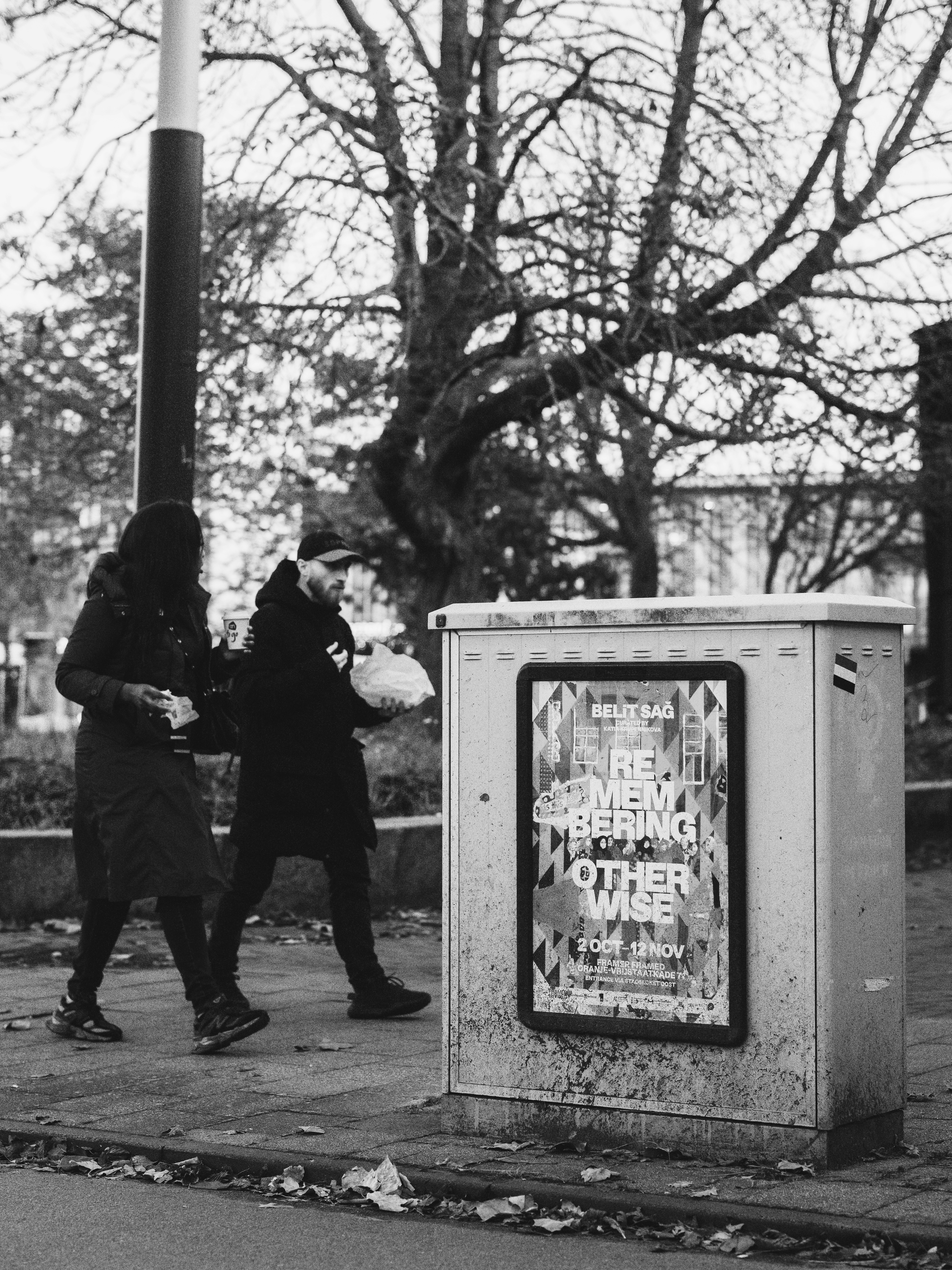 Passengers in Motion: A Quiet Street Corner and a Poster Box