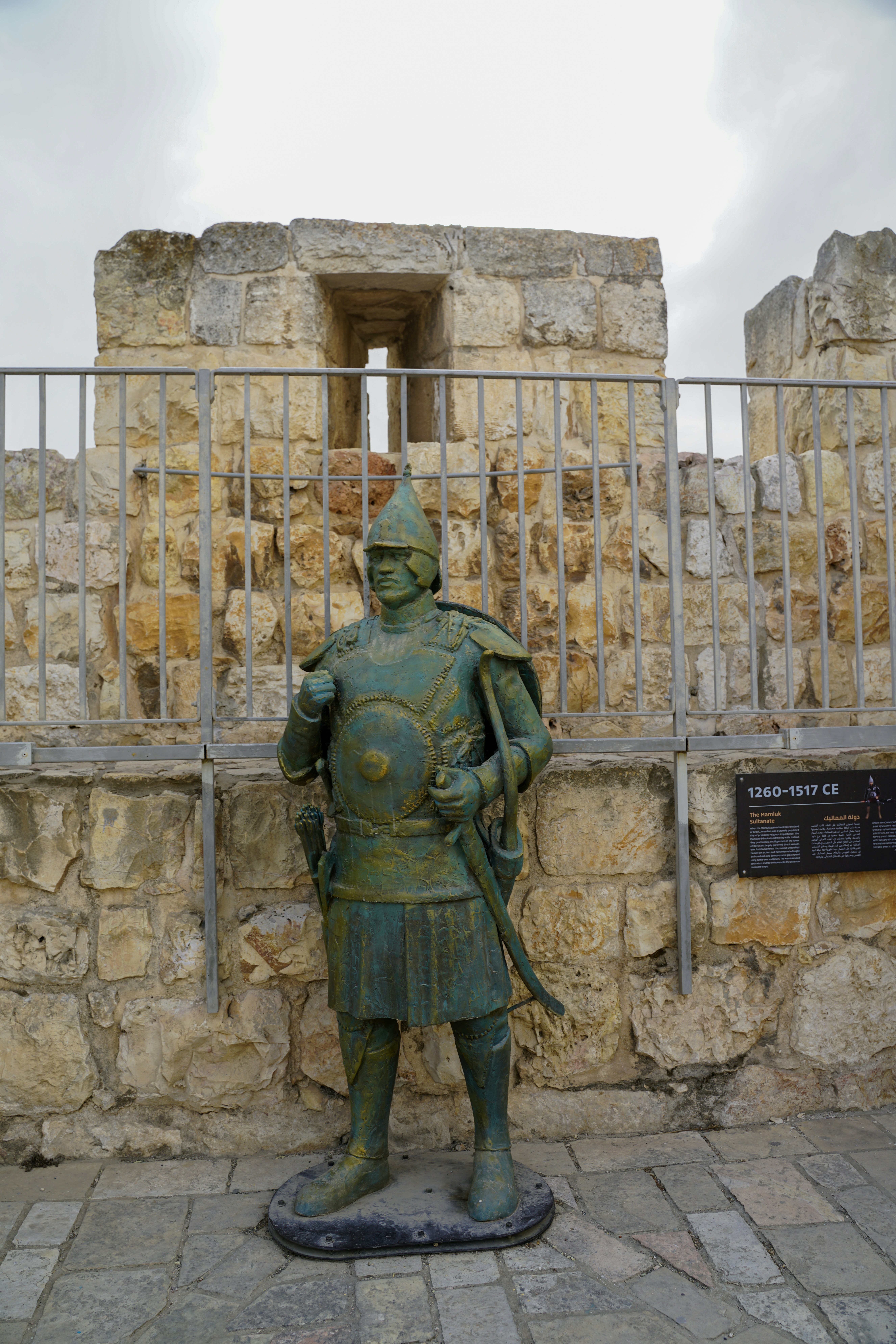 Bronze statue of a medieval soldier in armor photo – Free Outdoor Image ...
