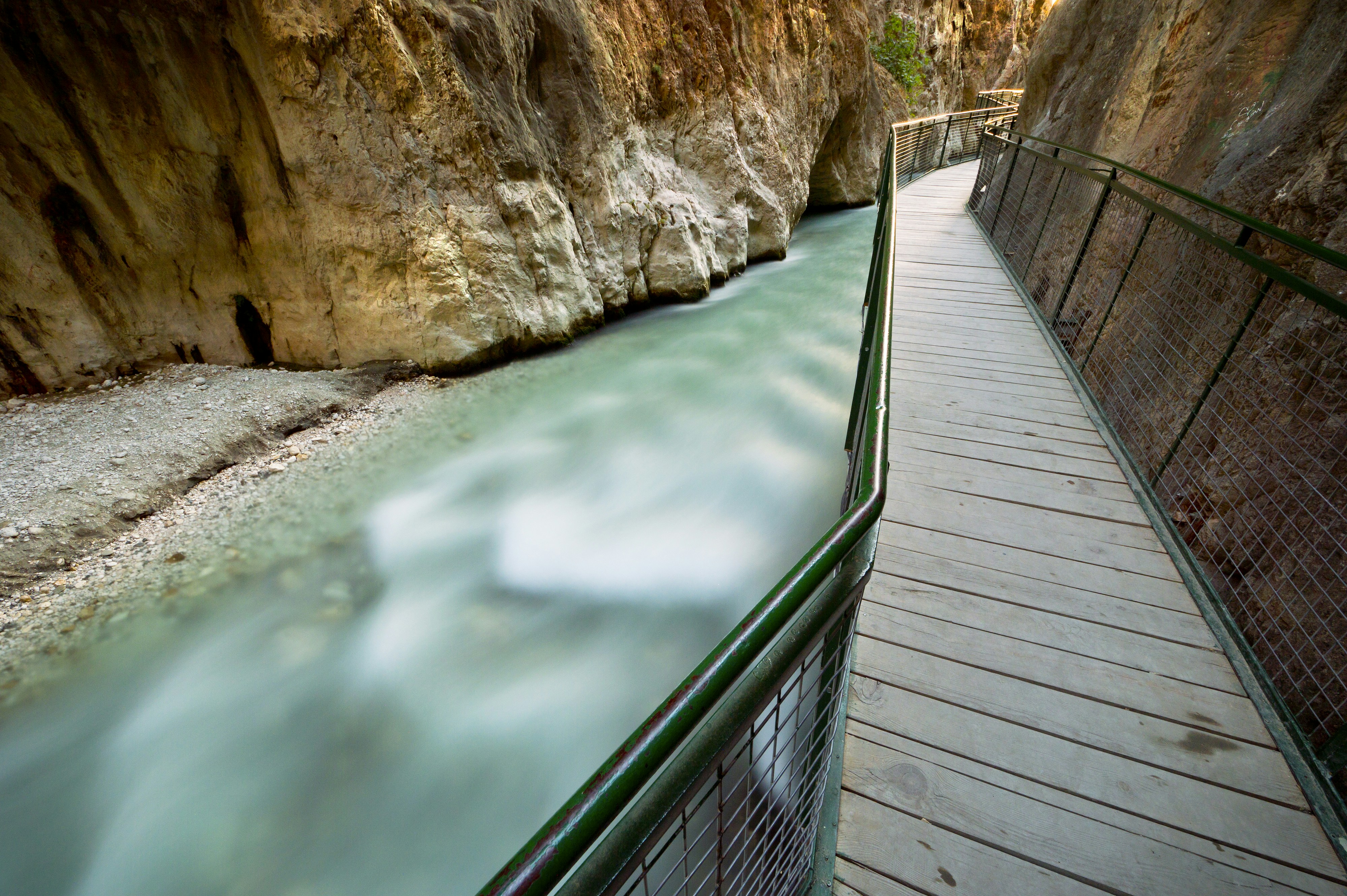 Bridge Corridor Over Turquoise Gorge