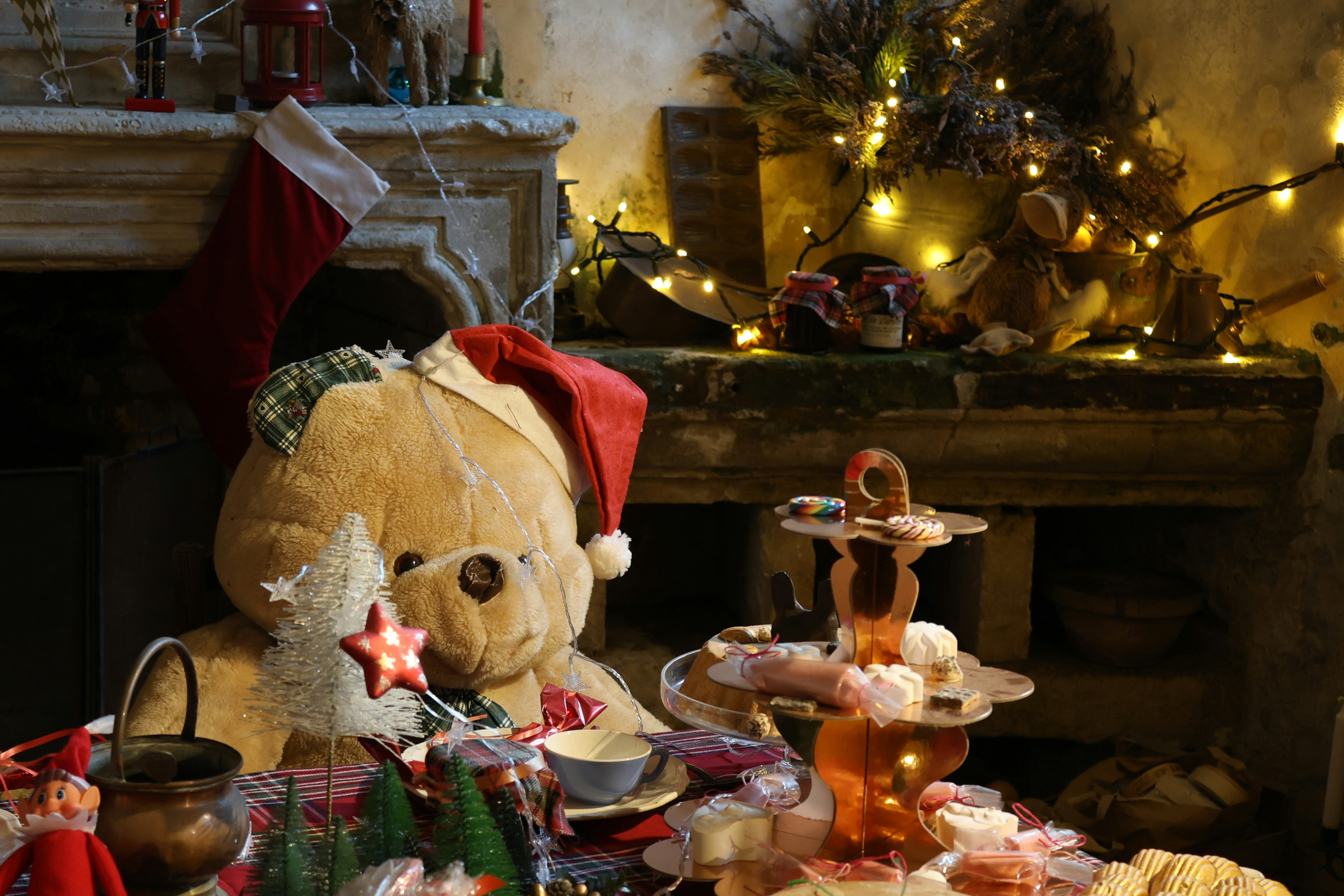 Tiny Dessert Parade by the Fireplace