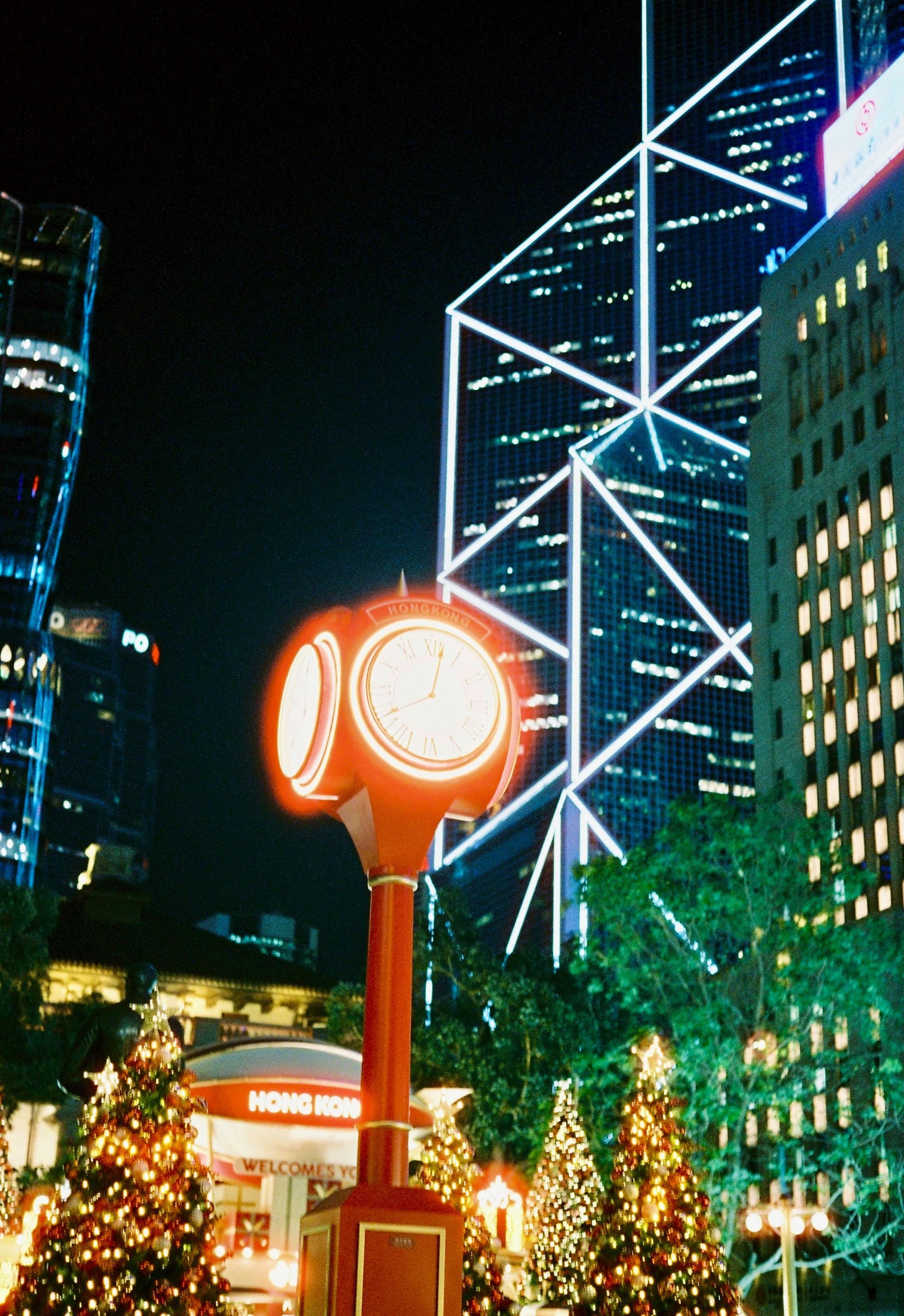 Neon Clock in a City of Light