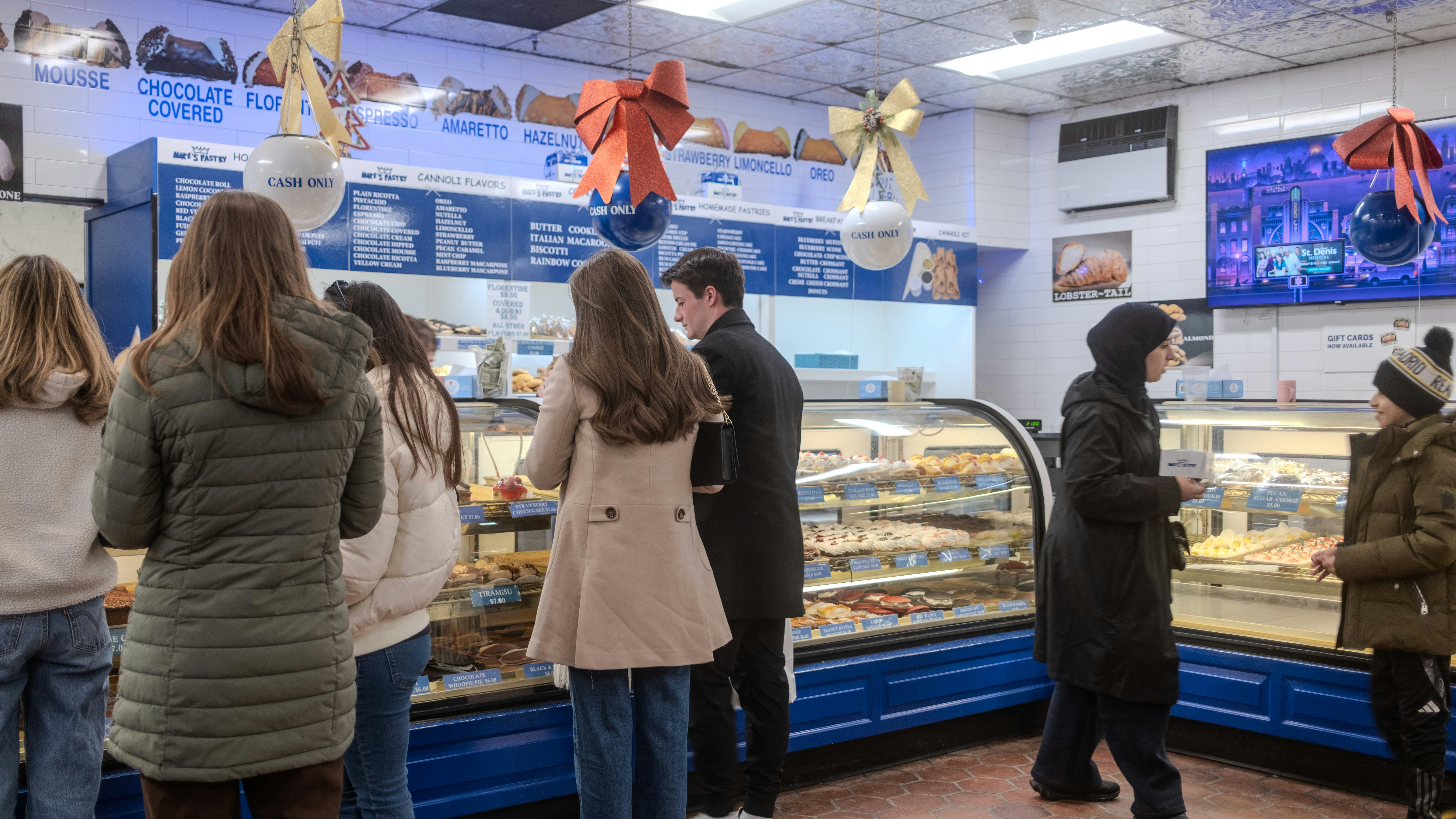 Candy-Cake Counter Confluence at a Winter Bakery