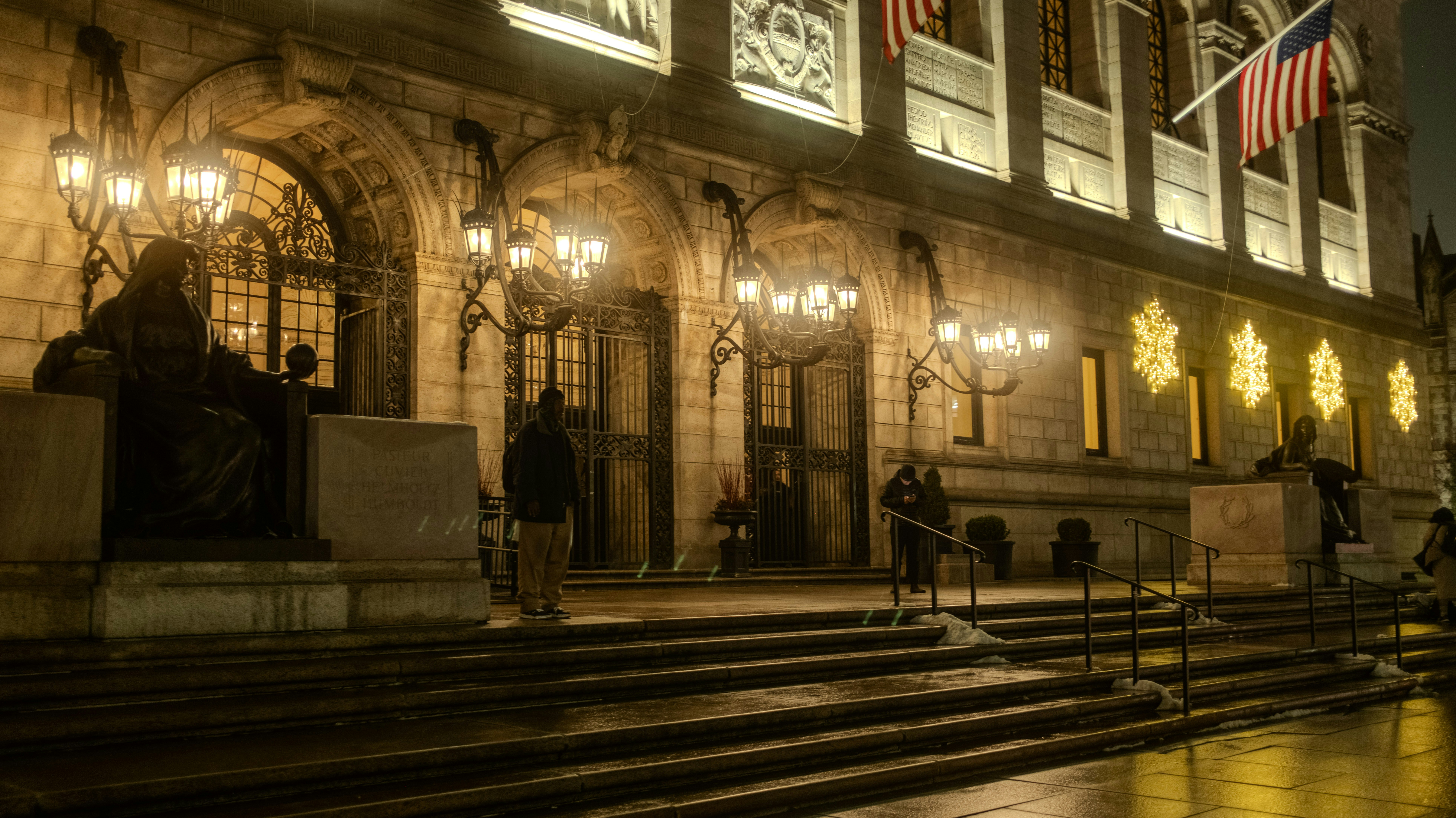 Stately Facade Under Evening Glow