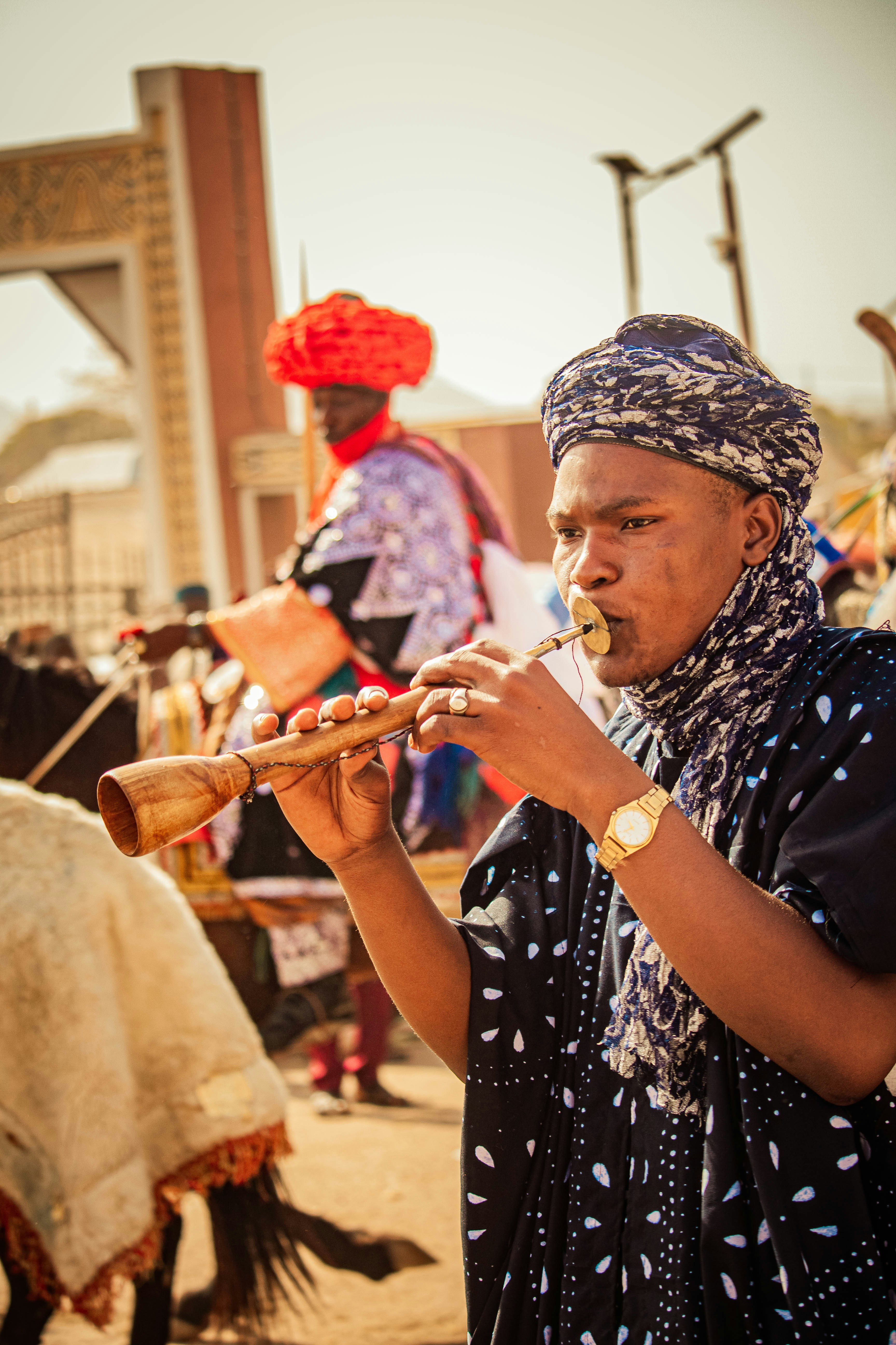 Melodic Whispers: A Street Serenade in Warm Light