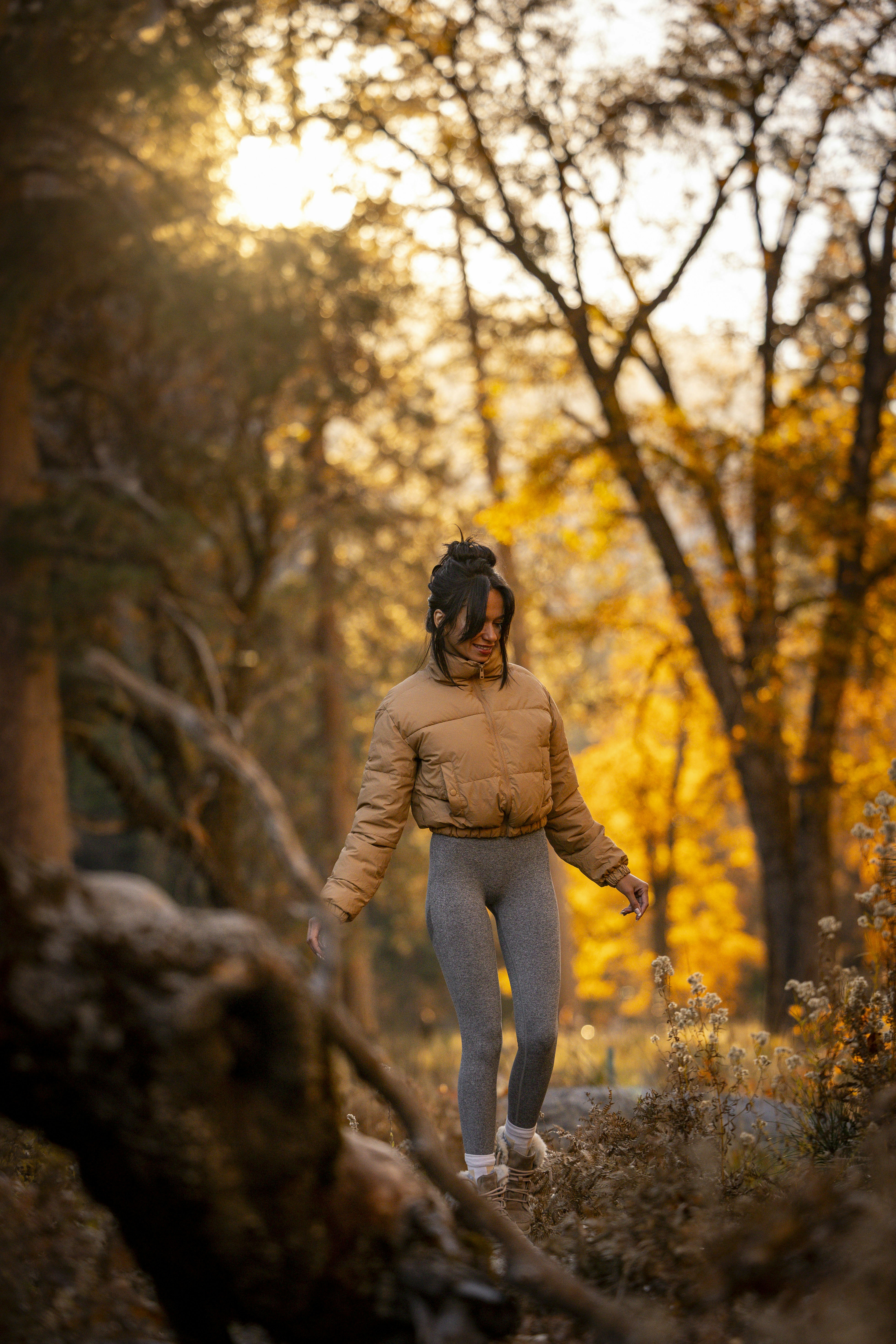 Autumn Steps: A Quiet Portrait in Golden Light