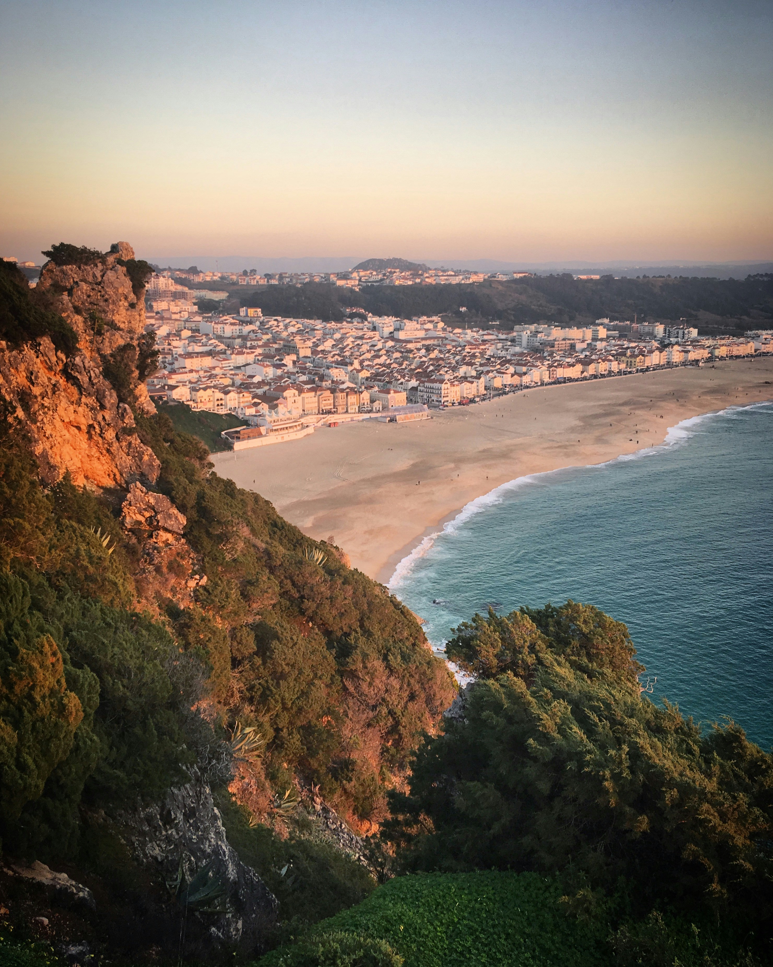 Cliffside Dawn Over a Quiet Atlantic Beach