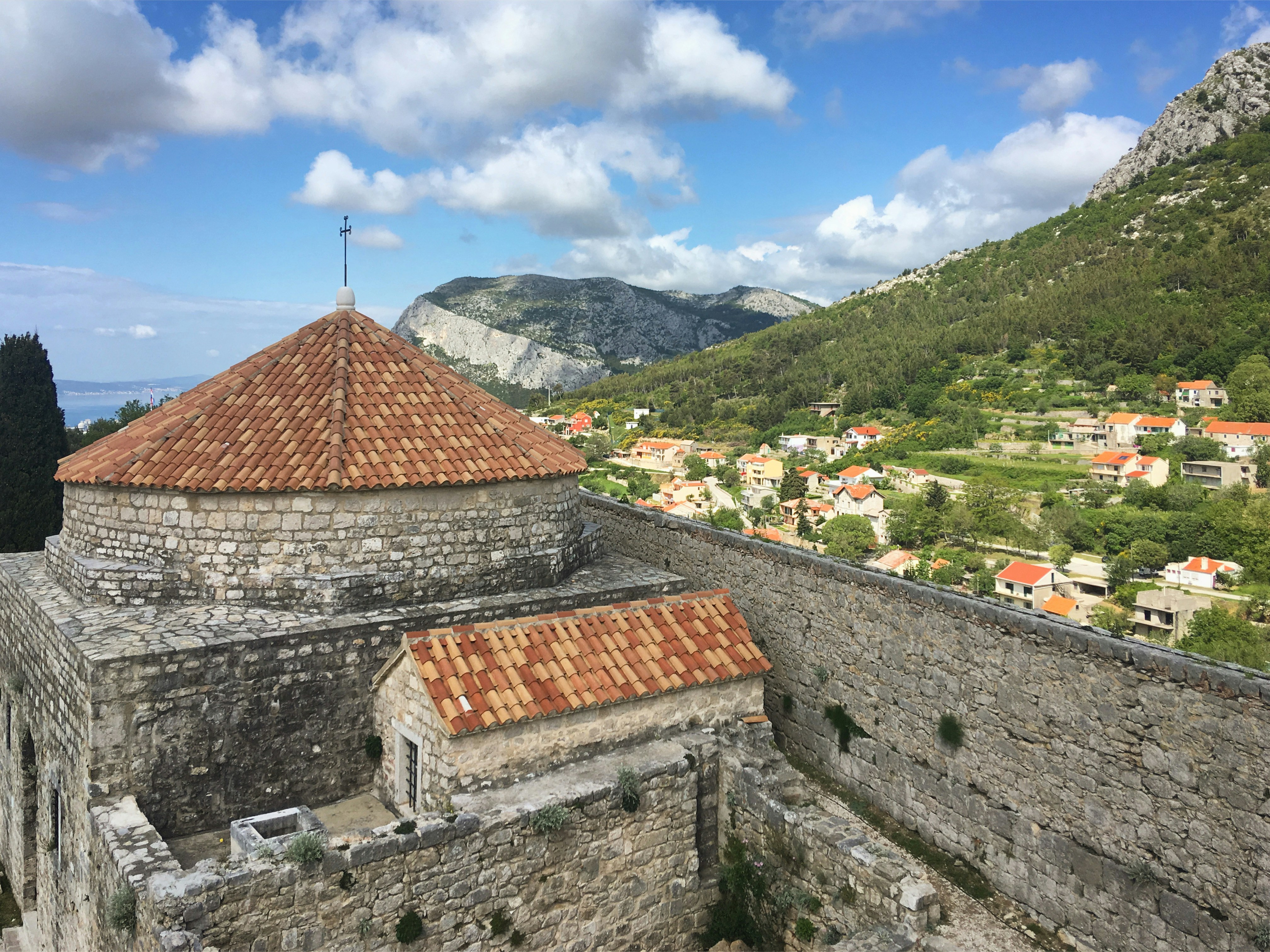 Stone Turret and Valley Vista Behind The Castled Wall
